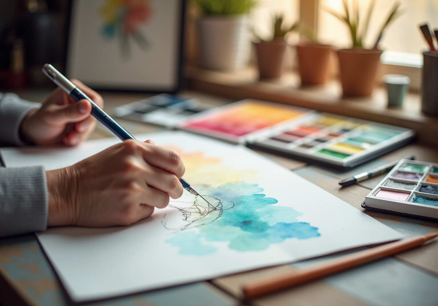 The Watercolor Process: From Sketch to Finish