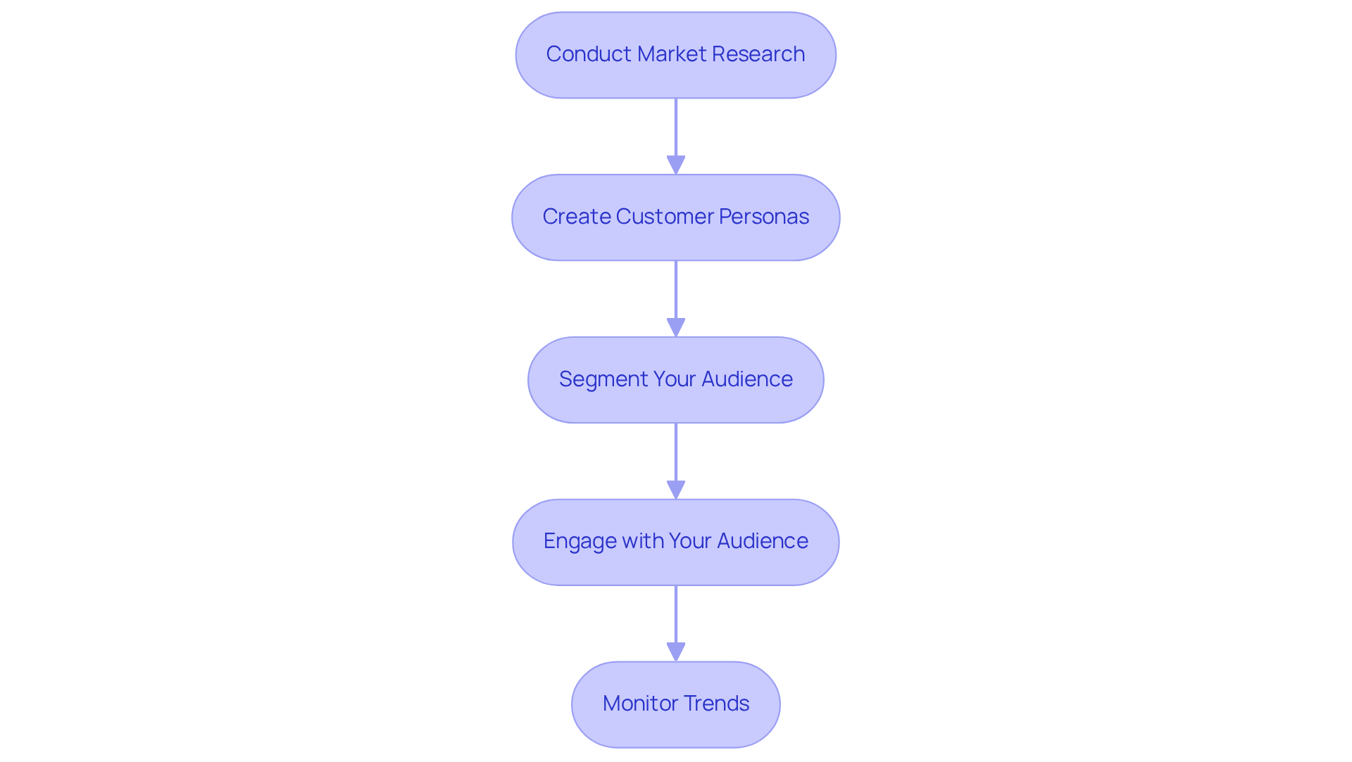 Each box represents a crucial step in understanding your audience. Follow the arrows to see how each step builds on the previous one, guiding you toward creating meaningful connections with your customers.