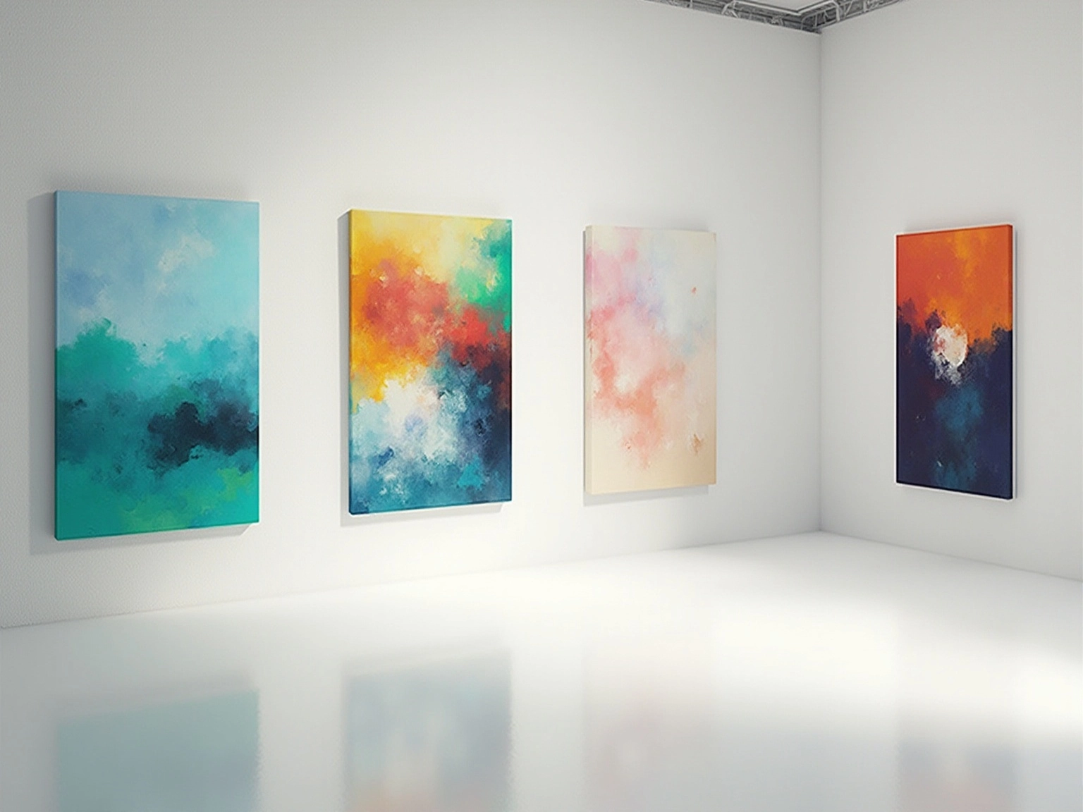 Abstract Art Titles in a Minimalist Gallery