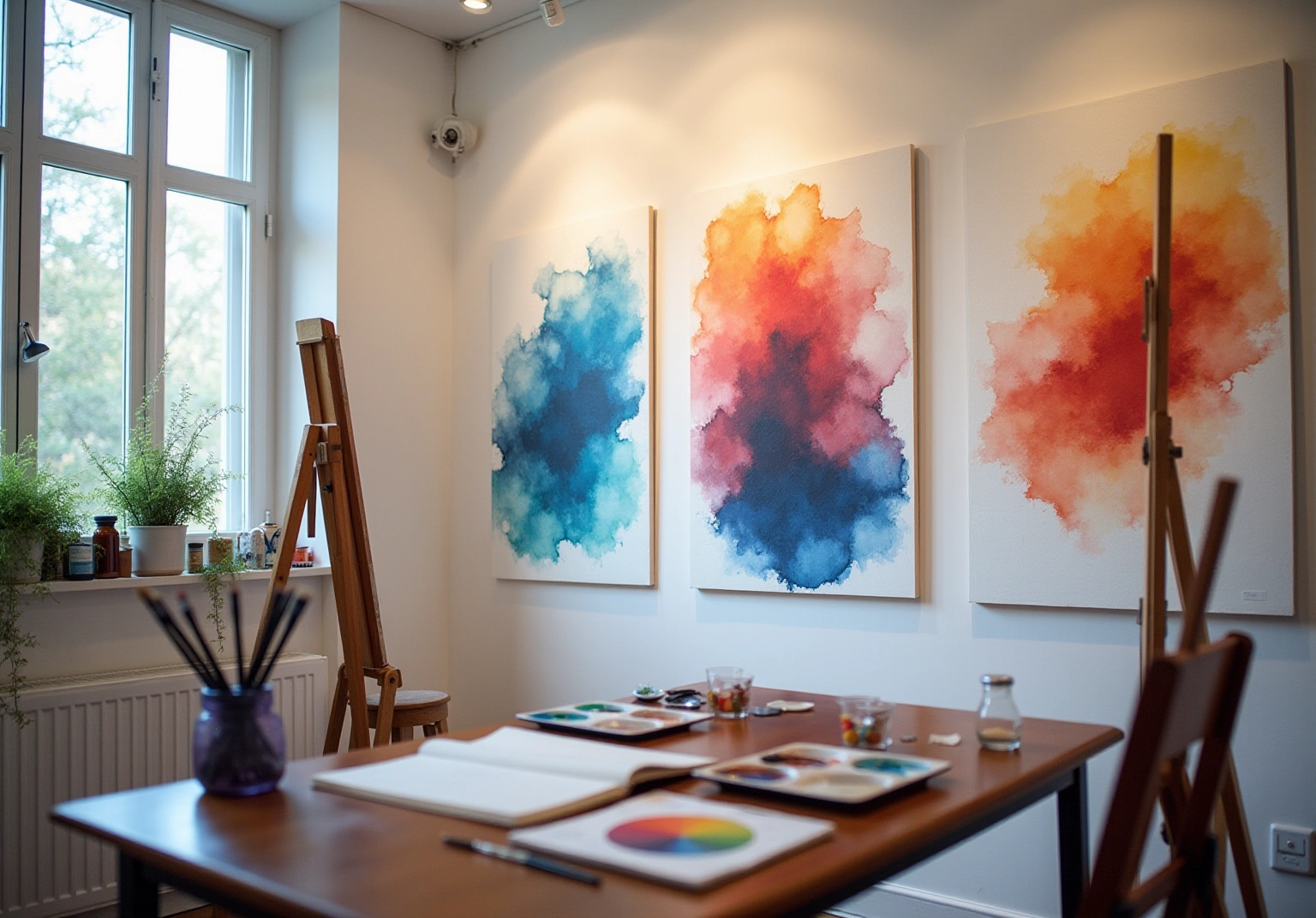 Abstract Watercolor Art Studio
