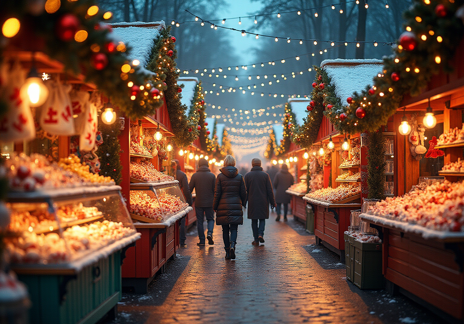 Vibrant Christmas Market Celebration Vibrant Christmas Market Celebration