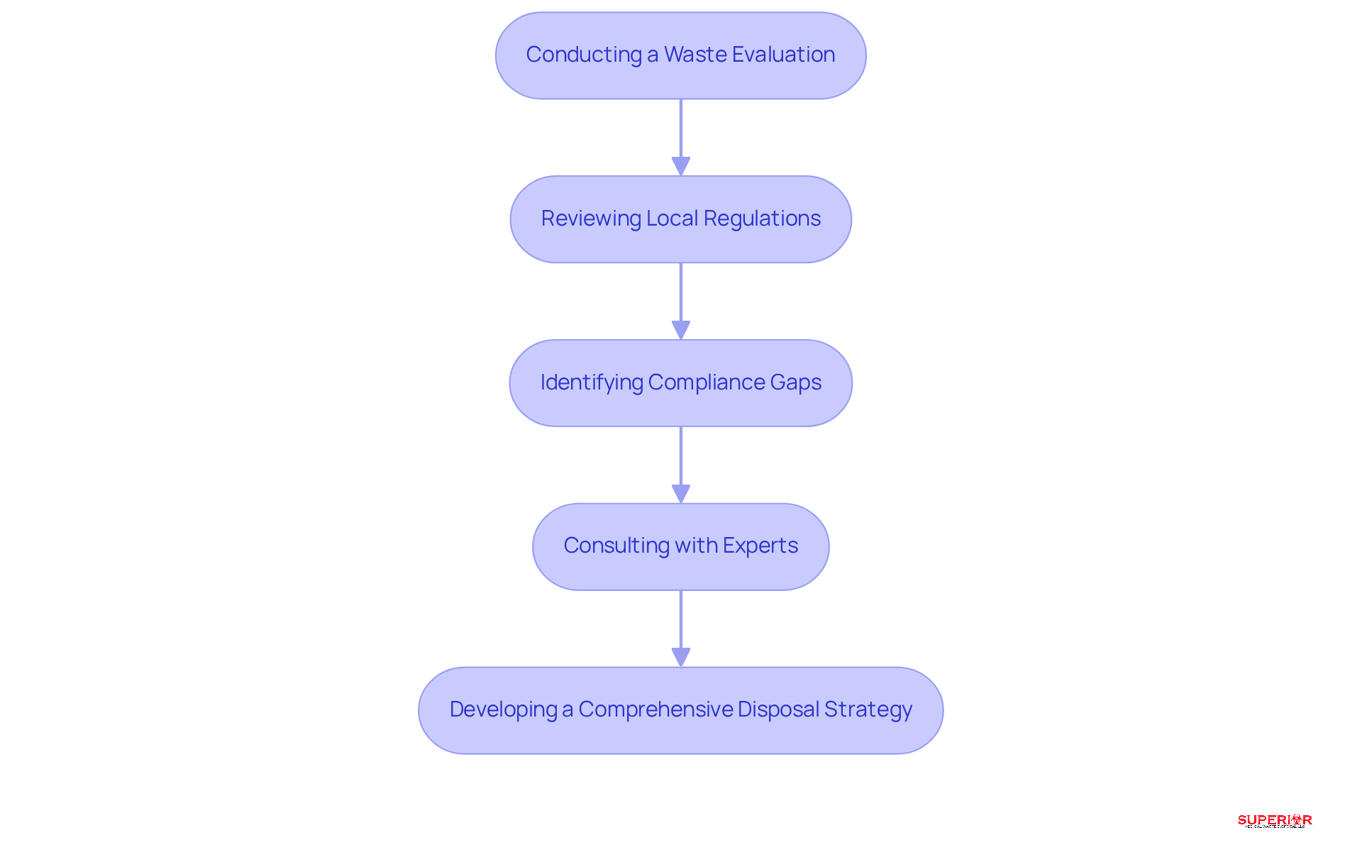 Each box represents a crucial step in the assessment process. Follow the arrows to see how each step leads to the next, ultimately guiding you to develop a compliant disposal strategy.