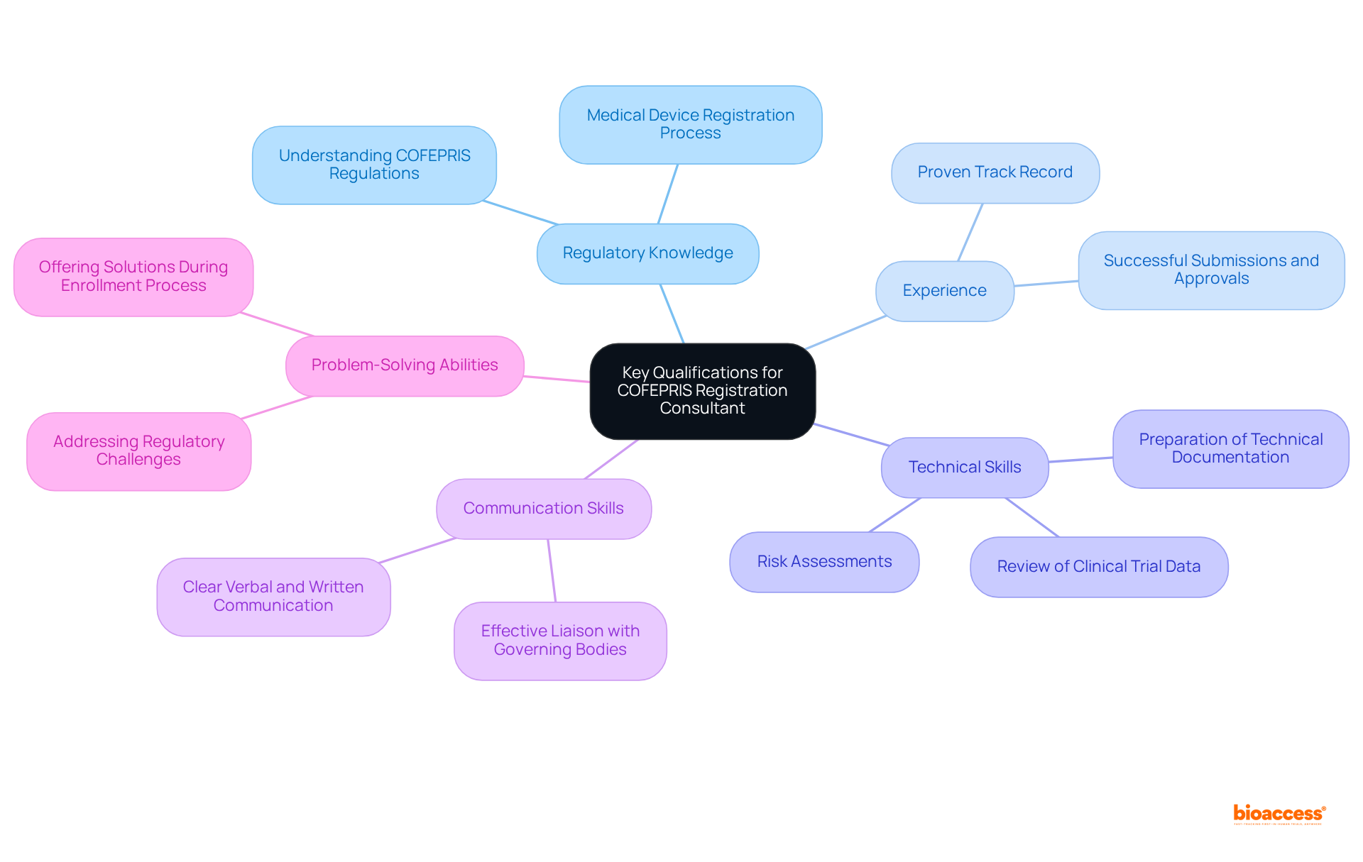 The center represents the overarching qualifications needed. Follow the branches to explore each key area and the specific skills required within them.