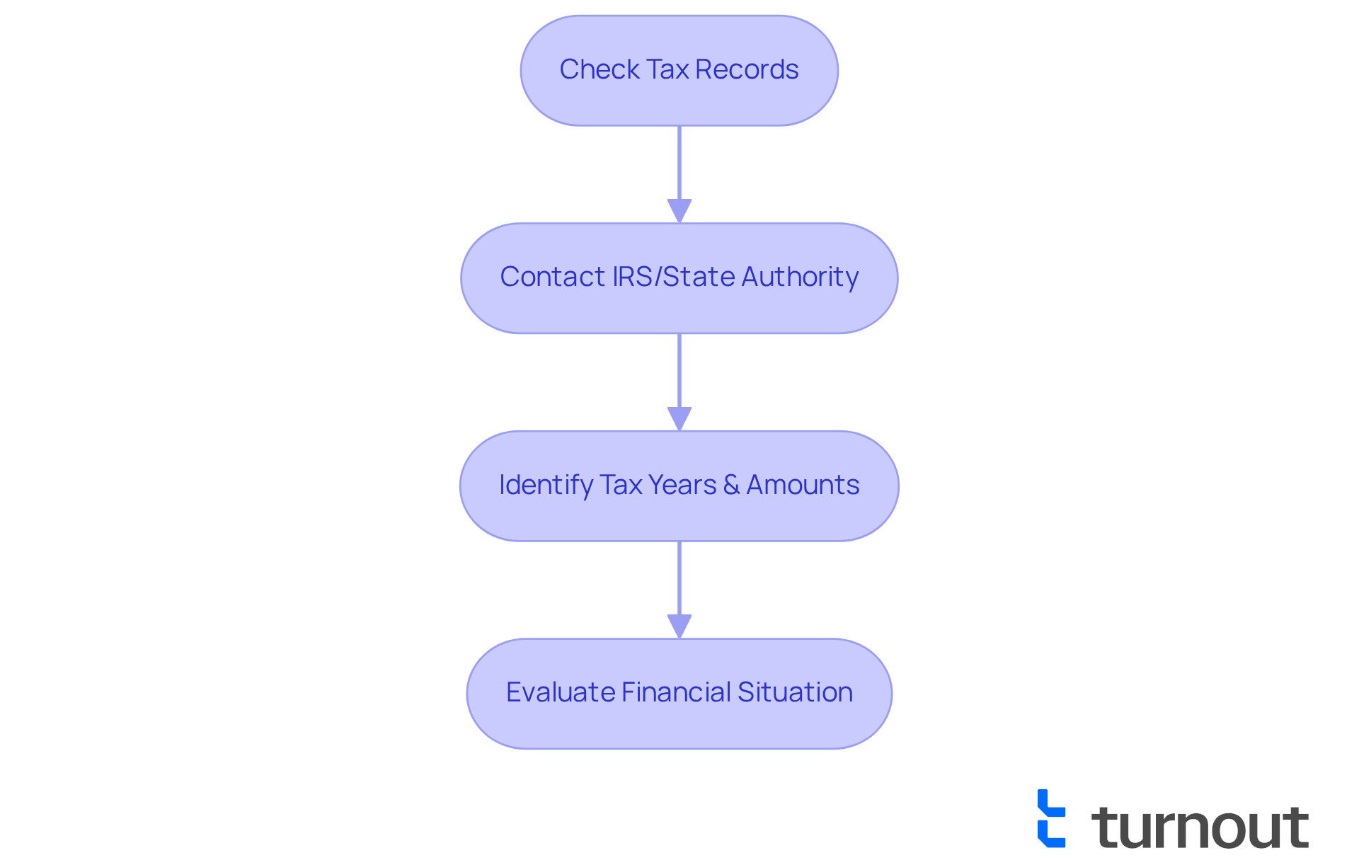 Each box represents a step you need to take. Follow the arrows to see the order of actions to manage your back taxes effectively. Each box represents a step you need to take. Follow the arrows to see the order of actions to manage your back taxes effectively.