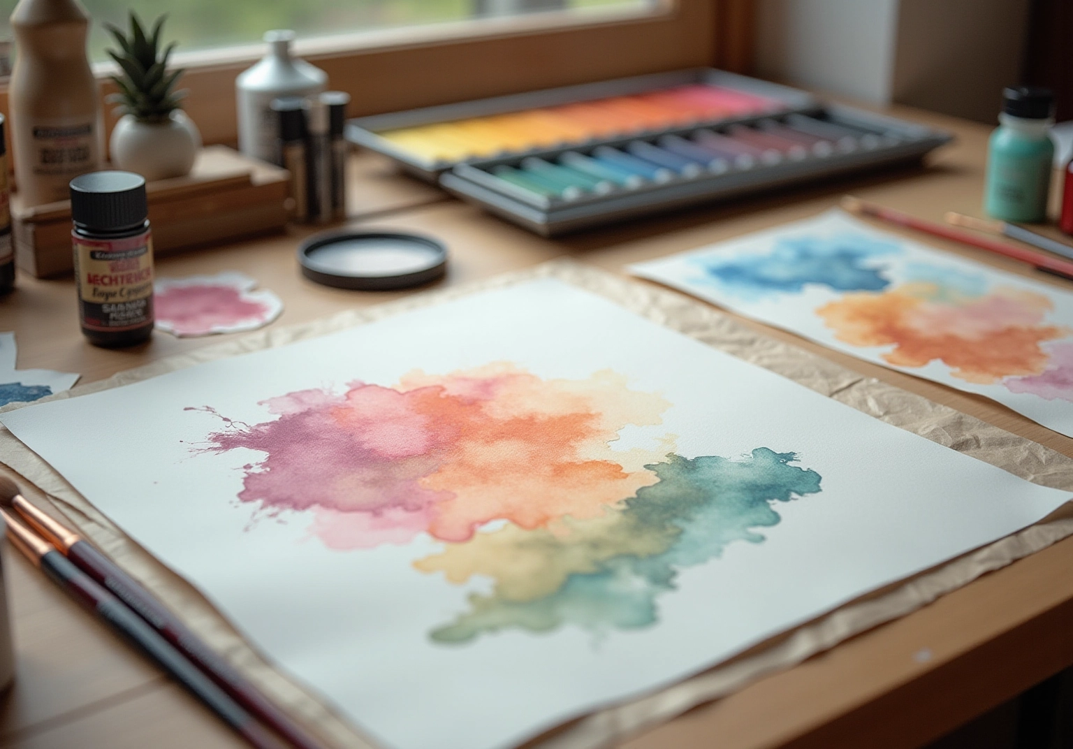 Archival Watercolor Paper in the Artist's Studio Archival Watercolor Paper in the Artist's Studio
