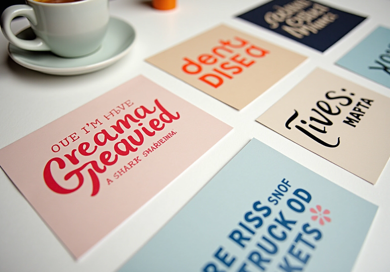 Art of Typographic Cards Art of Typographic Cards