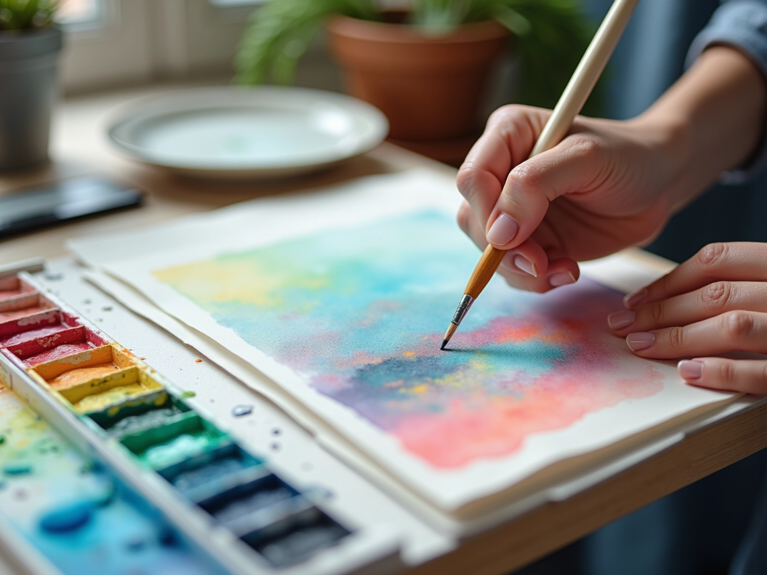 Artist at Work: Watercolor Landscape Painting