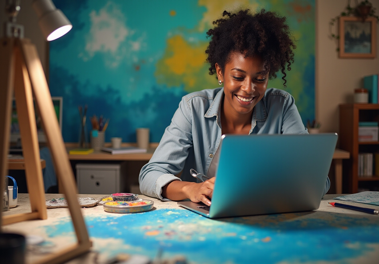 Artist Embracing SEO in Their Creative Journey