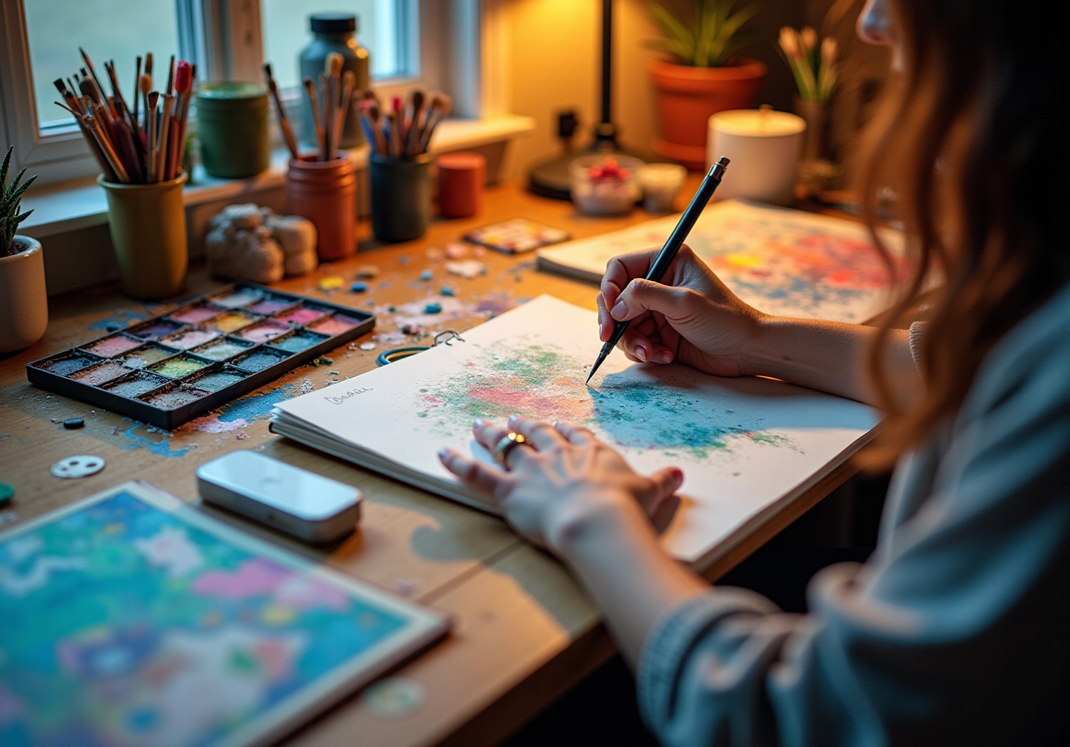 Artistic Exploration in a Creative Workspace