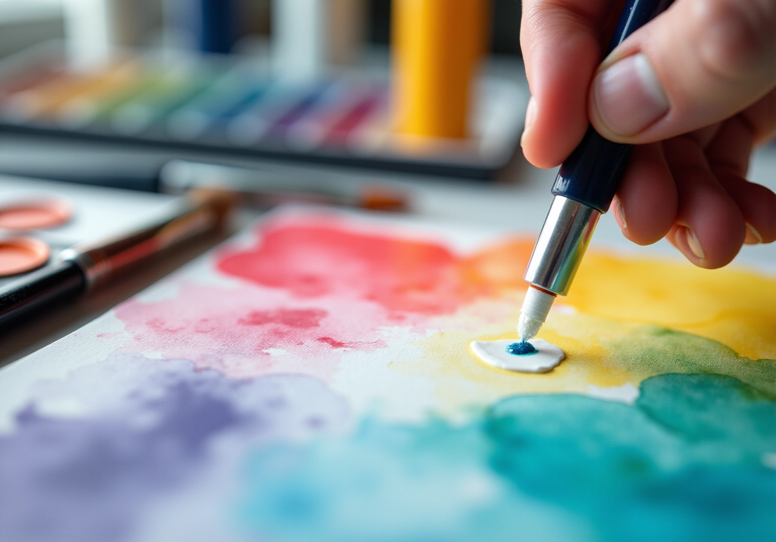 Artistic Process with Winsor & Newton Masking Fluid Artistic Process with Winsor & Newton Masking Fluid