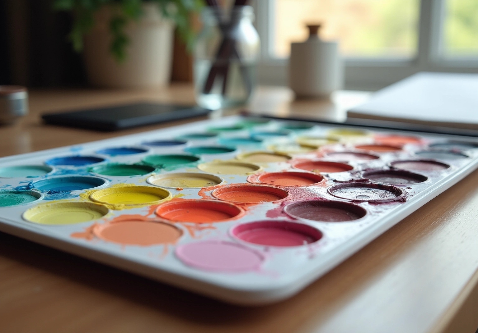 Artistic Watercolor Palette Setup Artistic Watercolor Palette Setup