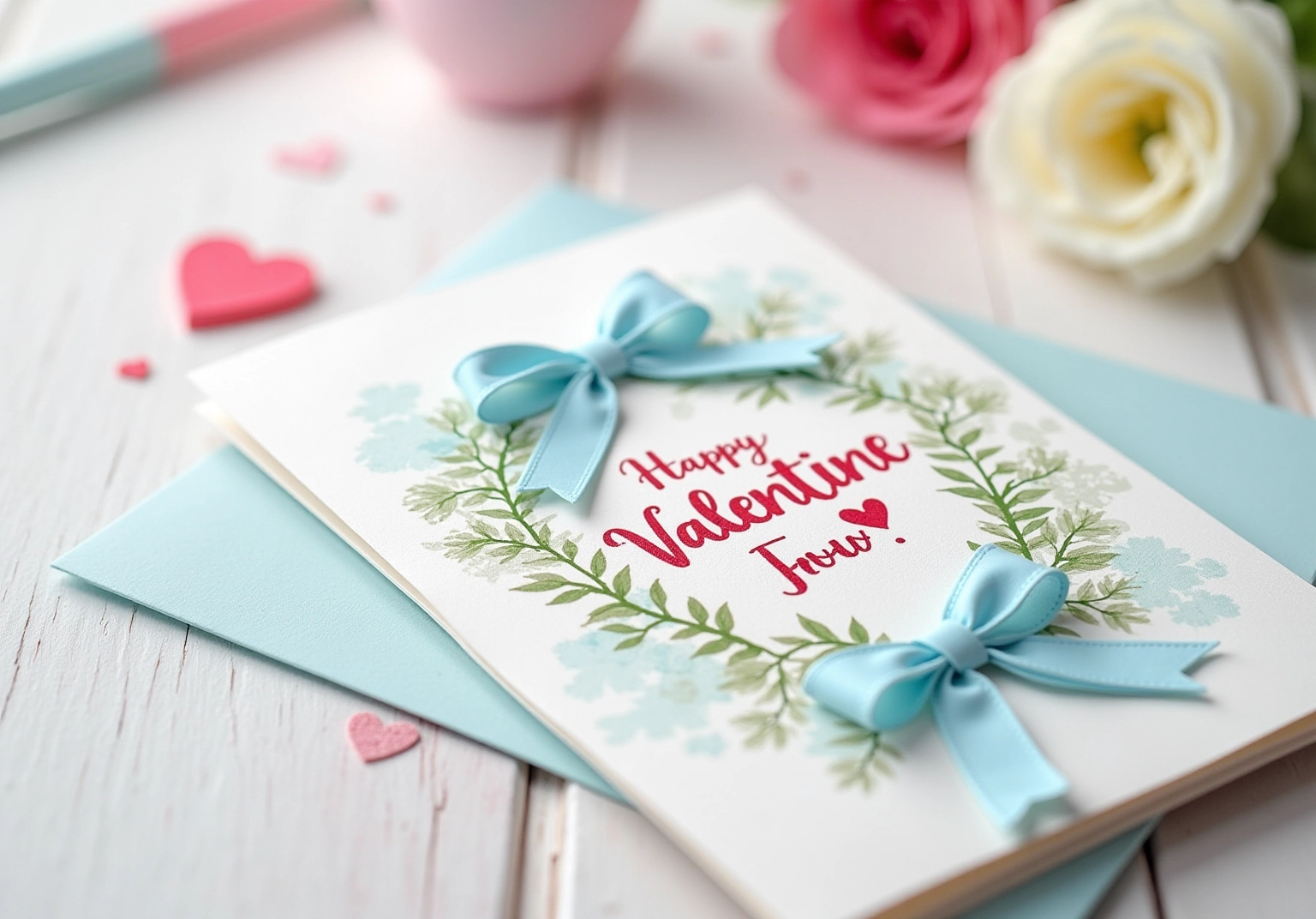 Artistic Watercolor Valentine Card Artistic Watercolor Valentine Card