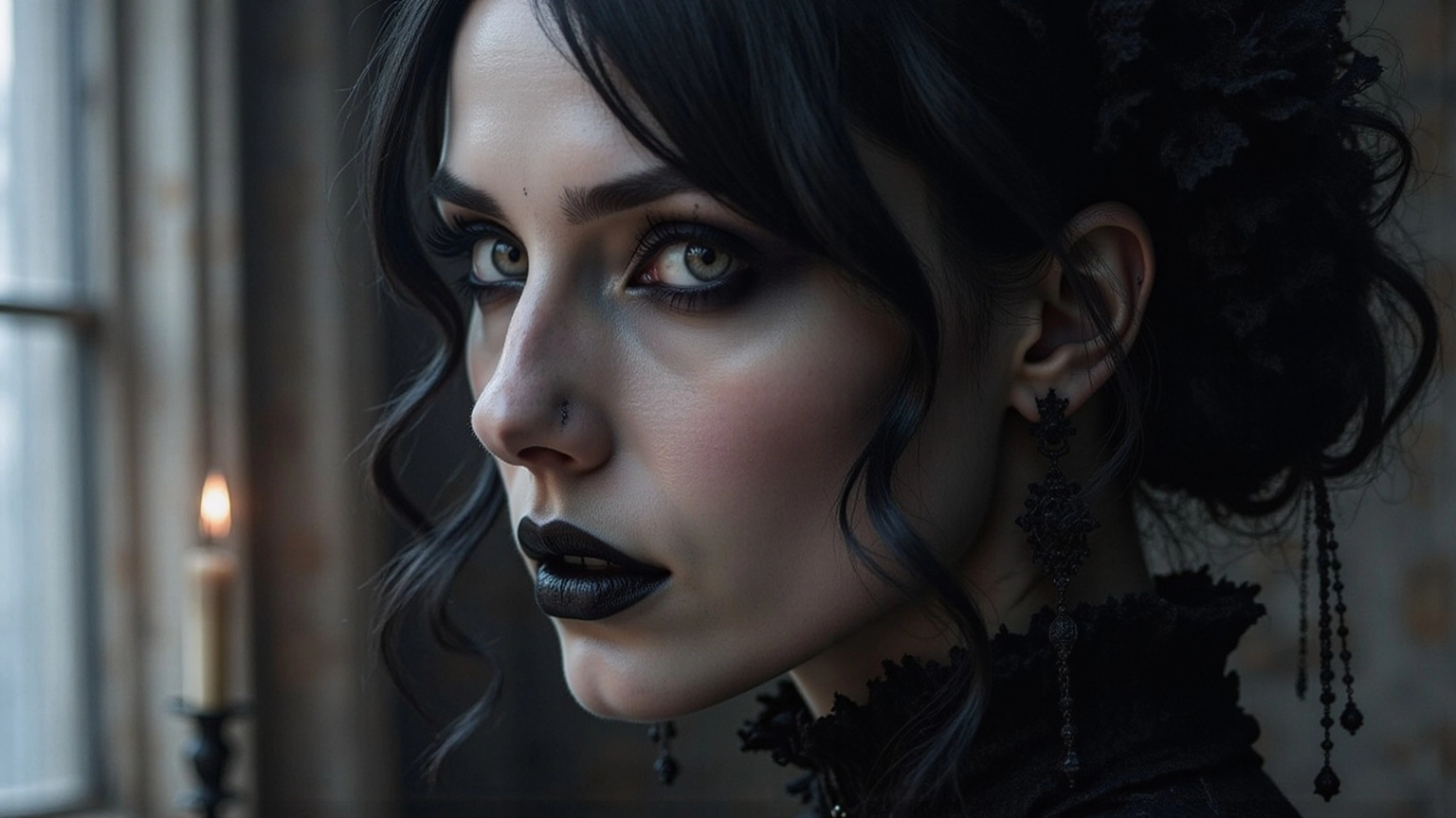 Ash Goth Layers Hairstyle