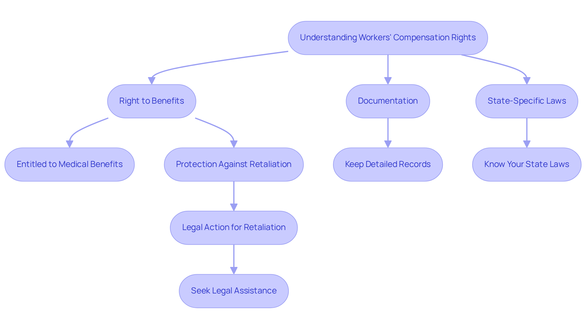 This flowchart guides you through understanding your rights after a job loss due to injury. Follow the arrows to see your rights, what documentation you need, and how state laws can affect your situation. Each section helps you understand the steps you can take to protect your benefits.
