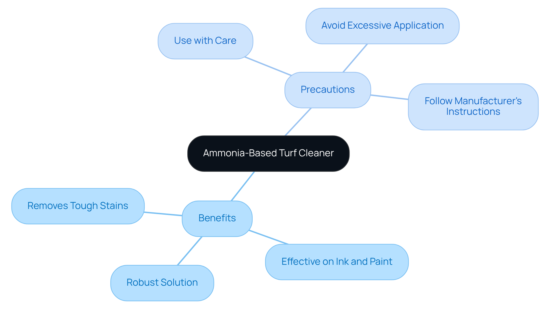The center shows the cleaner itself, with branches leading to its benefits and precautions. This helps you understand both what it can do and how to use it safely. The center shows the cleaner itself, with branches leading to its benefits and precautions. This helps you understand both what it can do and how to use it safely.