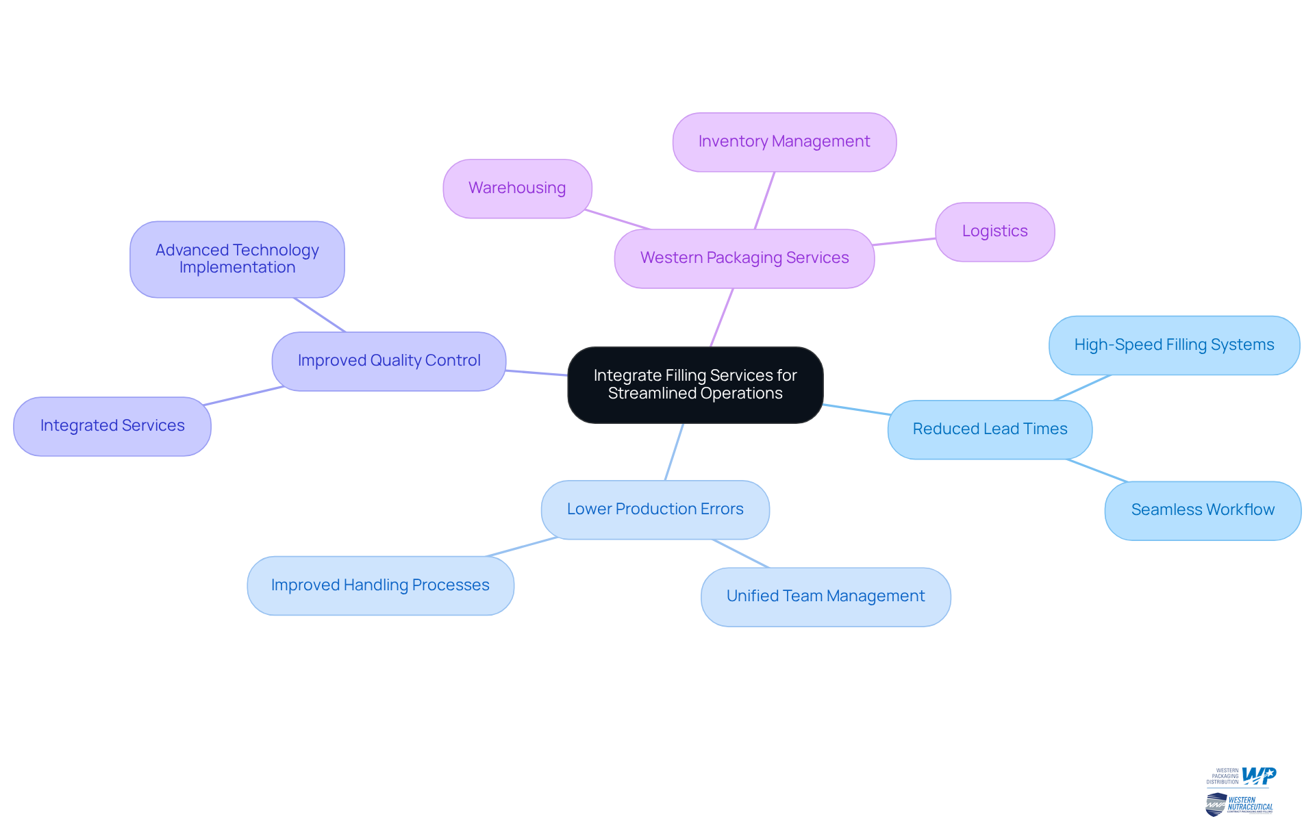 The central node represents the main idea, with branches showing key benefits and specific services that contribute to streamlined operations. Follow the branches to understand how each component connects to the overall goal of improved efficiency.