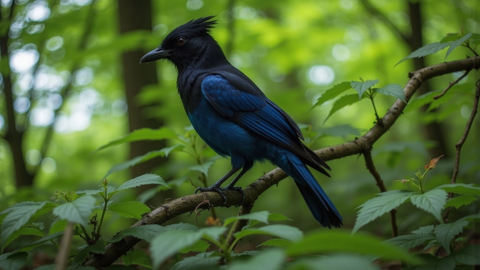 Azure Jay in Its Natural Habitat