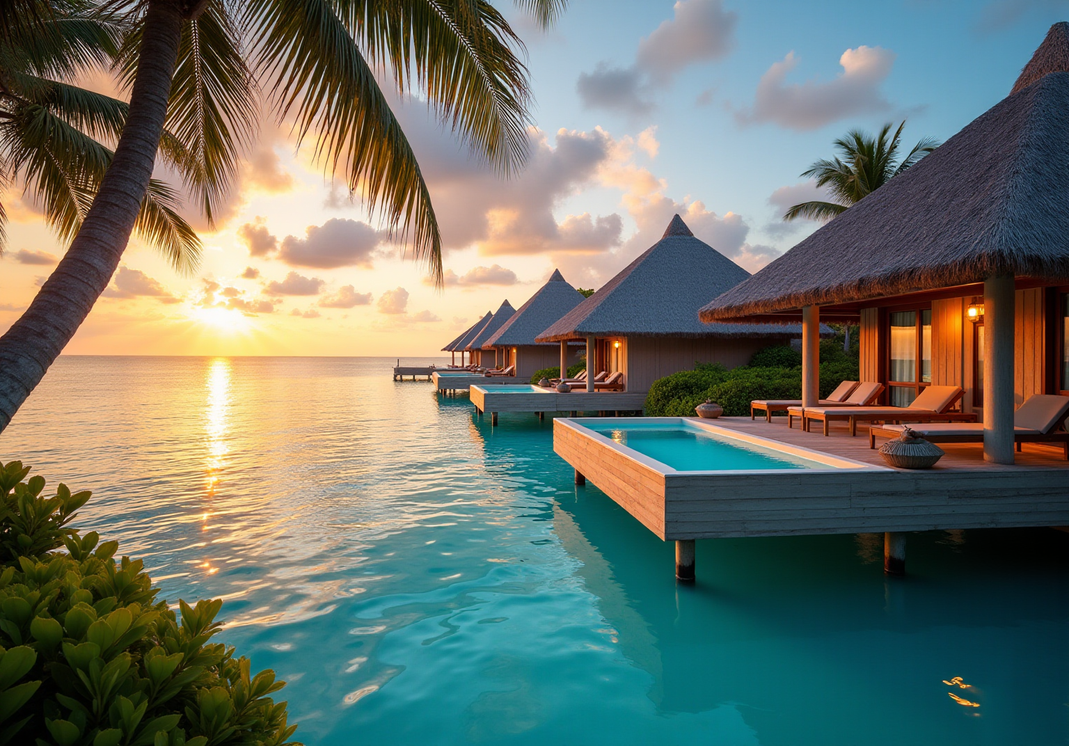 Romantic Overwater Bungalows in the Maldives
