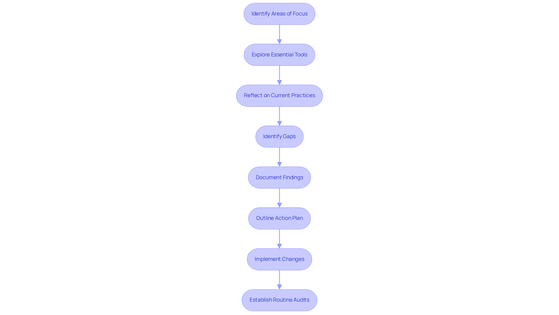 Each box represents a step in the audit process. Follow the arrows to see how each step leads to the next, guiding you through the comprehensive audit for your website.
