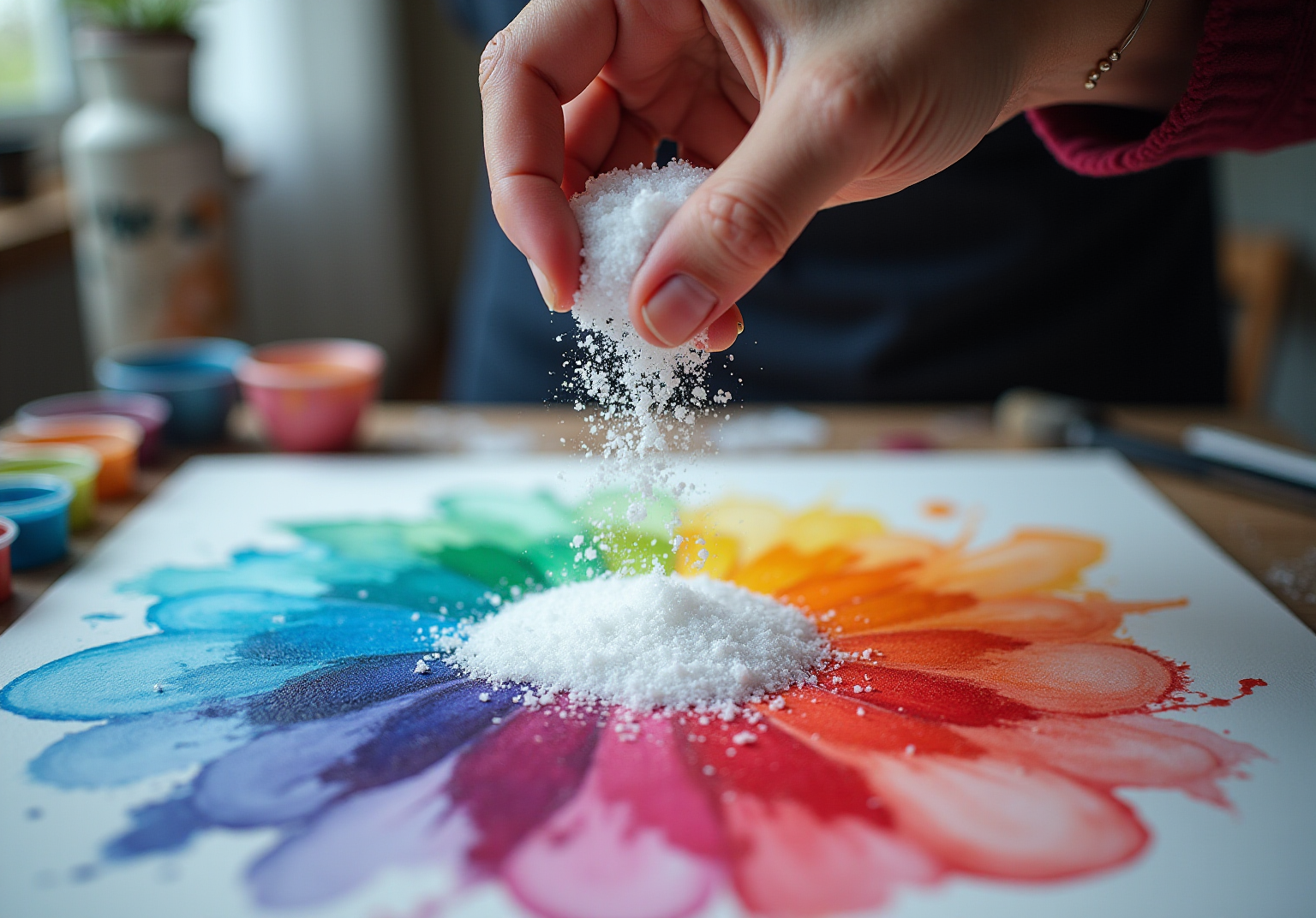 Creative Watercolor Technique with Salt Creative Watercolor Technique with Salt
