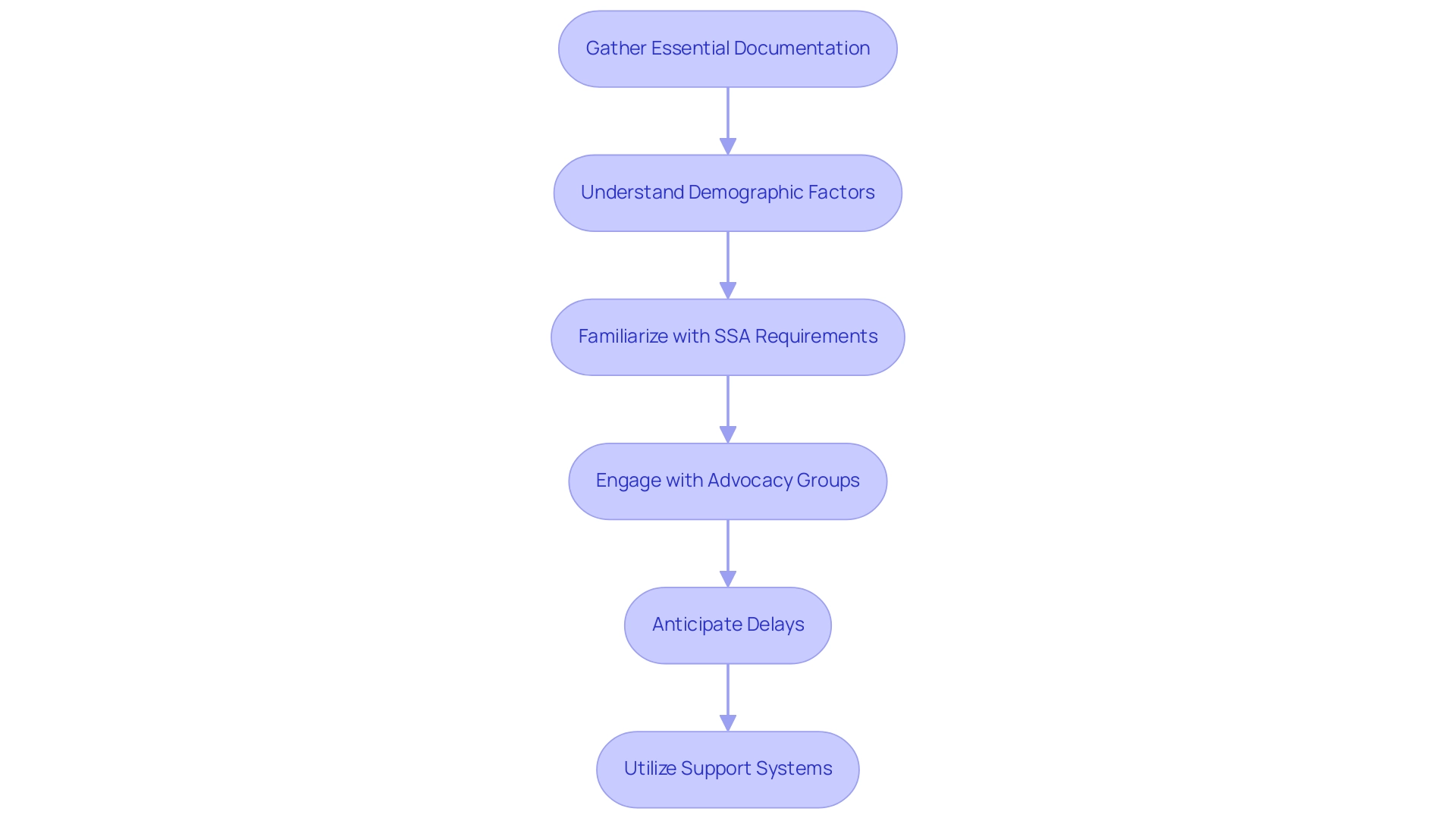 Each box represents a step in the application process, with arrows indicating the sequence of actions to be taken.