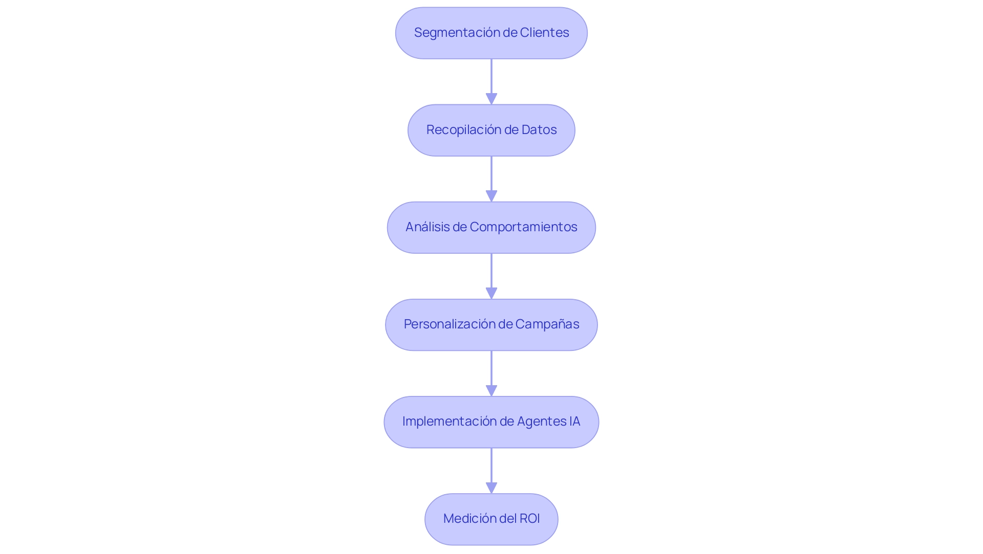 Each box represents a step in the customer segmentation process, with arrows indicating the flow from one stage to the next.