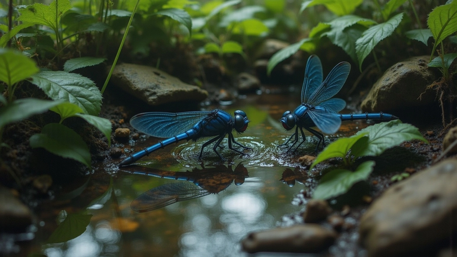 Blue Dragonflies: Guardians of Aquatic Ecosystems