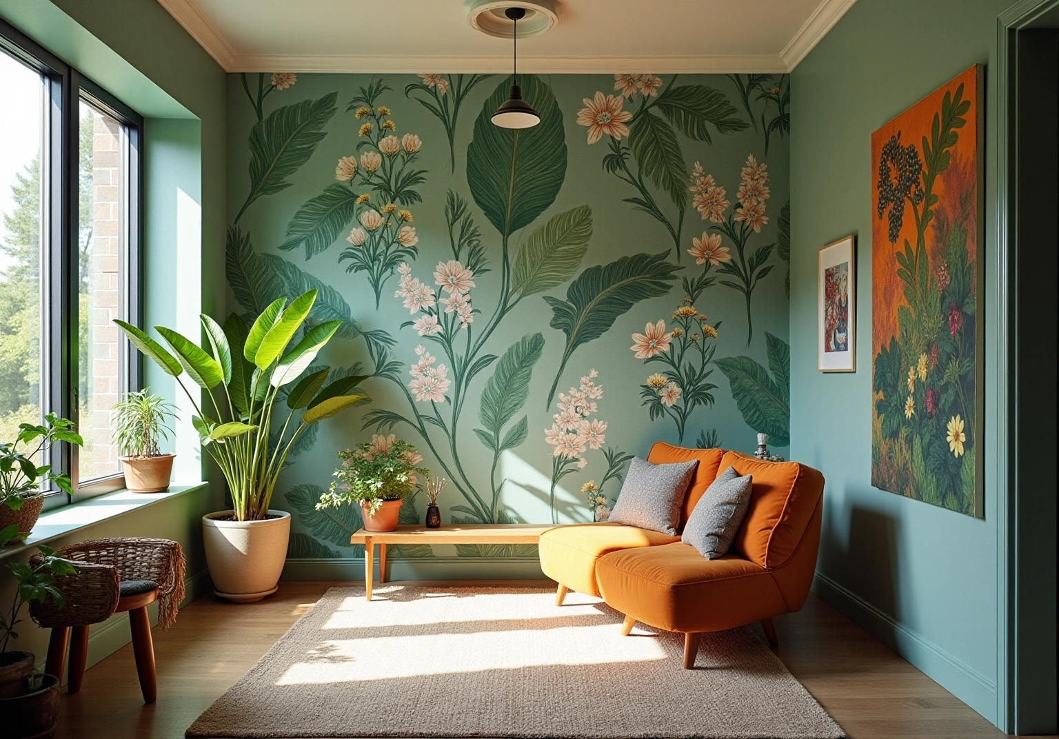 Bold Botanical Wallpaper in Home Decor