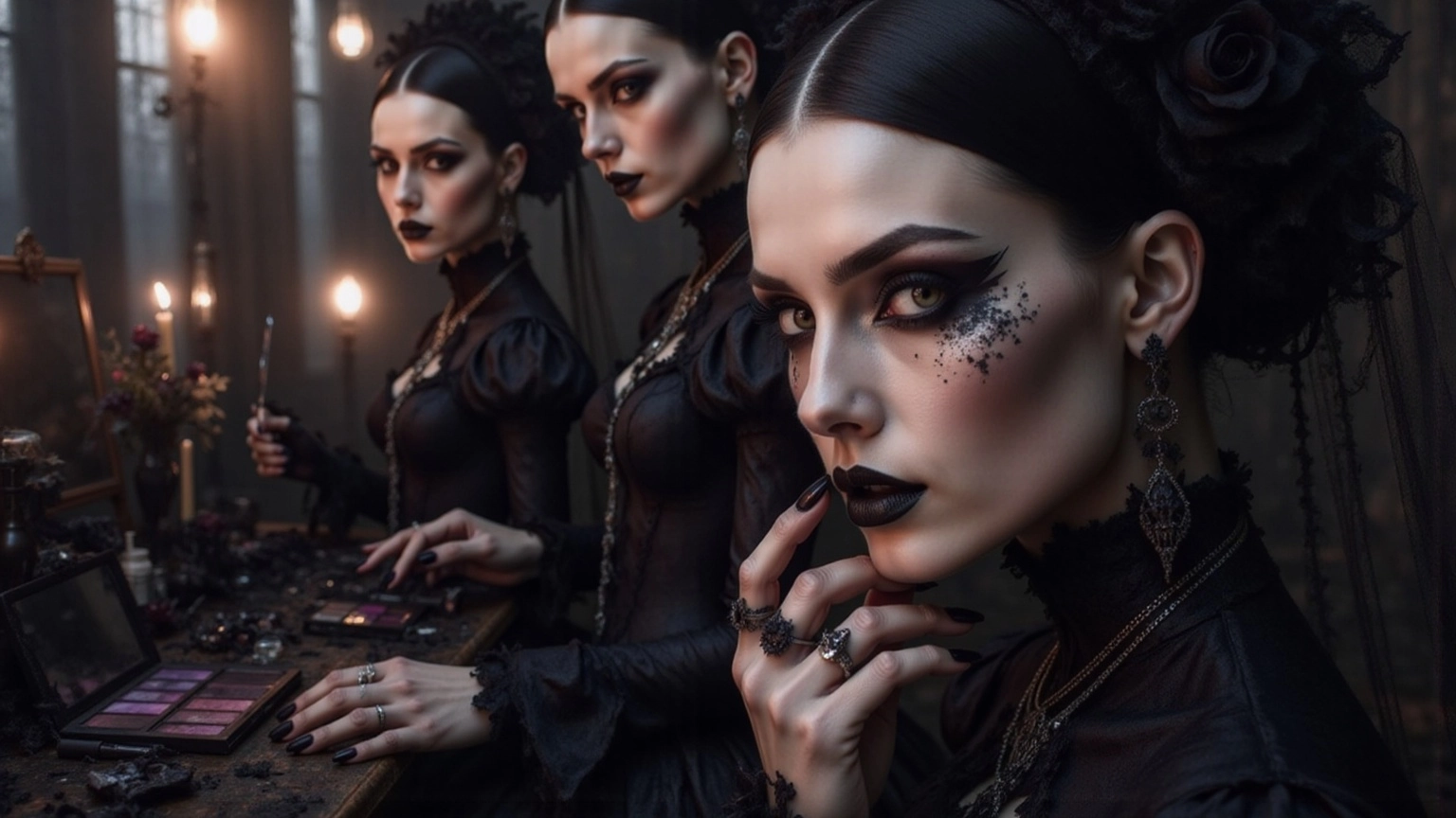 Bold Gothic Eyeliner Application