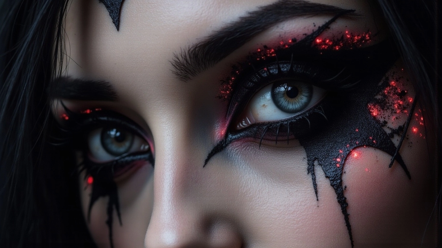 Bold Graphic Goth Eye Makeup