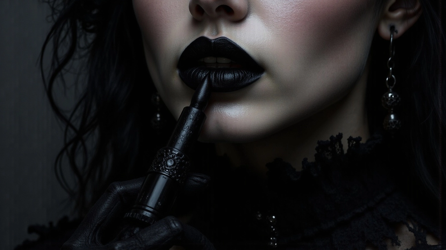 Bold Statement of Black Lipstick in Goth Culture