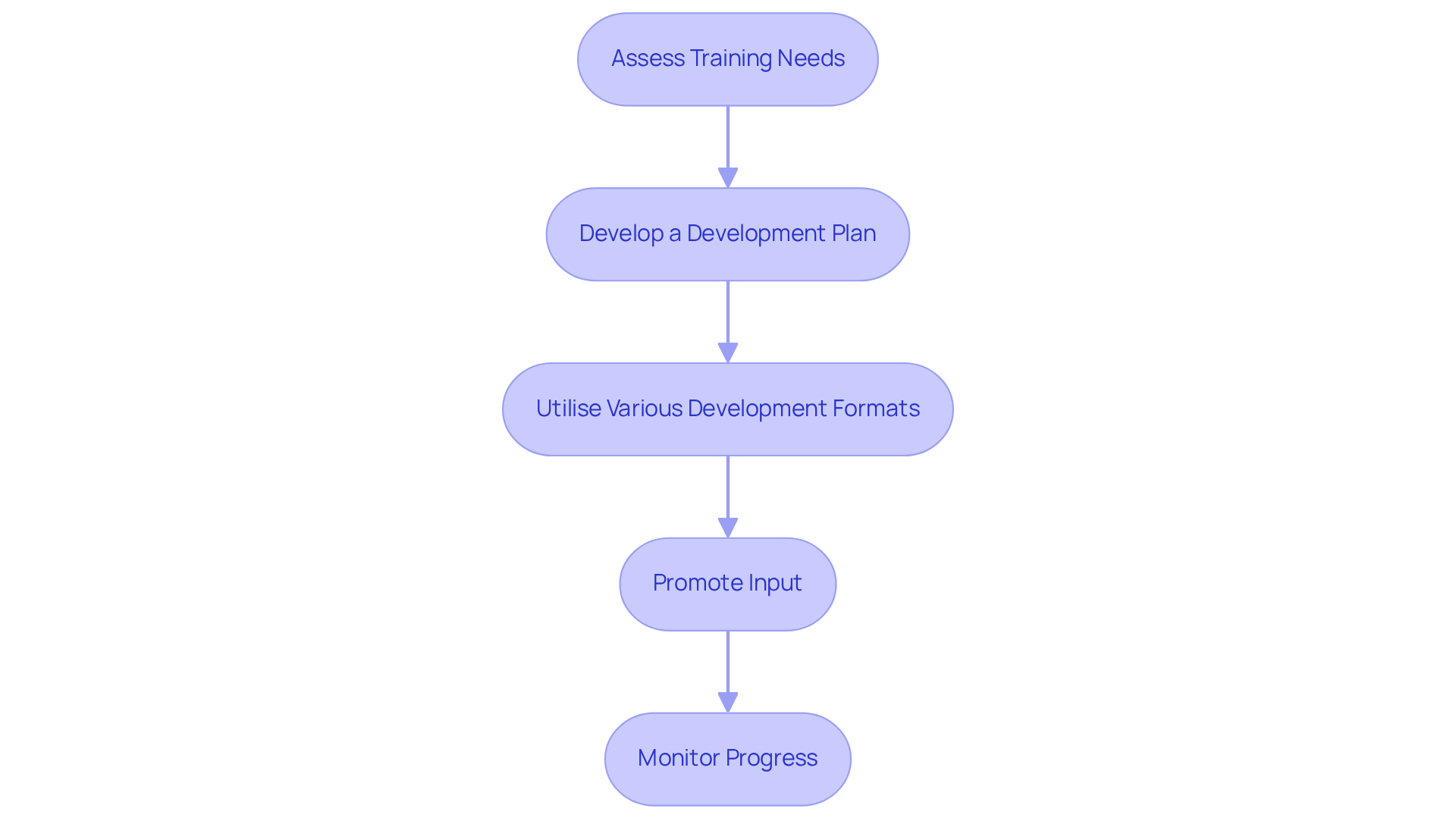 Each box represents a crucial step in the training process. Follow the arrows to see how each step leads to the next, helping to build a well-prepared and effective team.