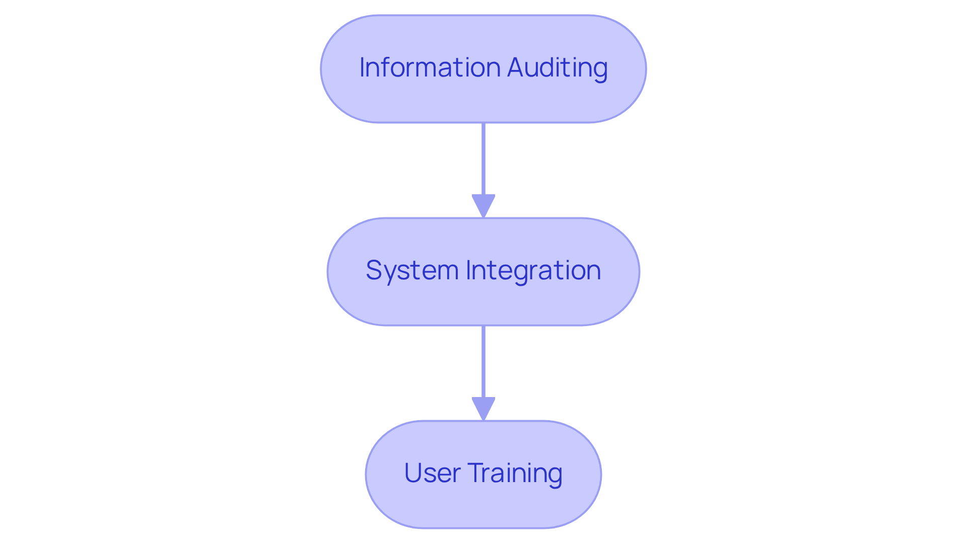 Each box represents a crucial step in the implementation process. Follow the arrows to see how each step builds on the previous one, starting with the foundational information audit.