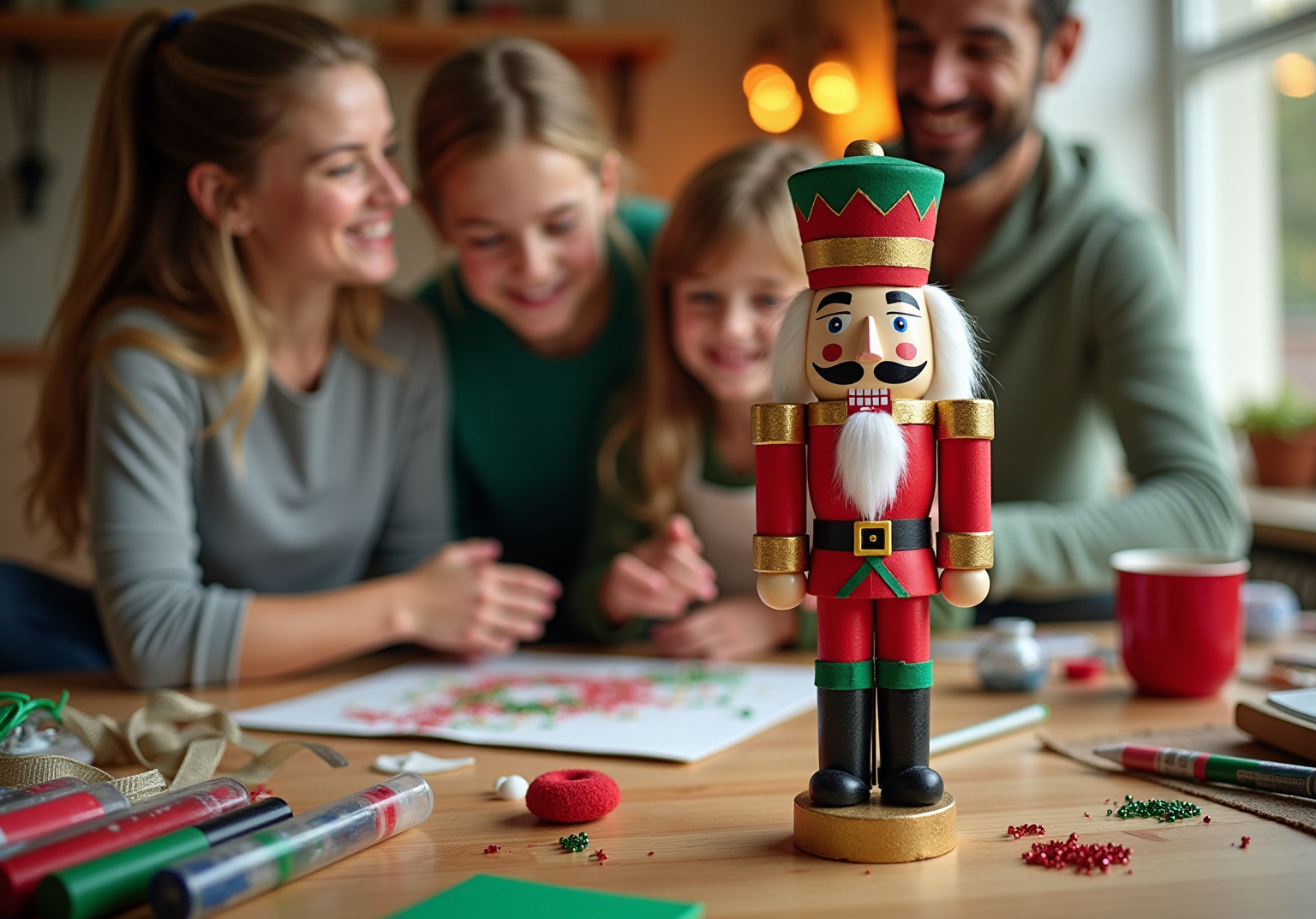Family Crafting a 3-D Nutcracker Family Crafting a 3-D Nutcracker
