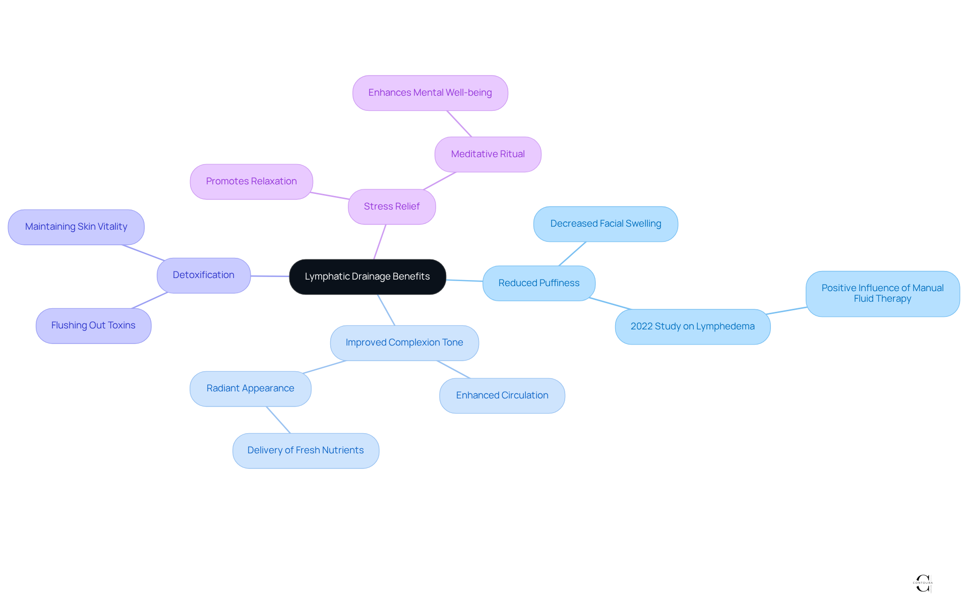 This mindmap illustrates the various benefits of lymphatic drainage. Each branch represents a key benefit, and the sub-branches provide additional details or supporting information. Follow the branches to explore how lymphatic drainage can enhance your health and appearance! This mindmap illustrates the various benefits of lymphatic drainage. Each branch represents a key benefit, and the sub-branches provide additional details or supporting information. Follow the branches to explore how lymphatic drainage can enhance your health and appearance!