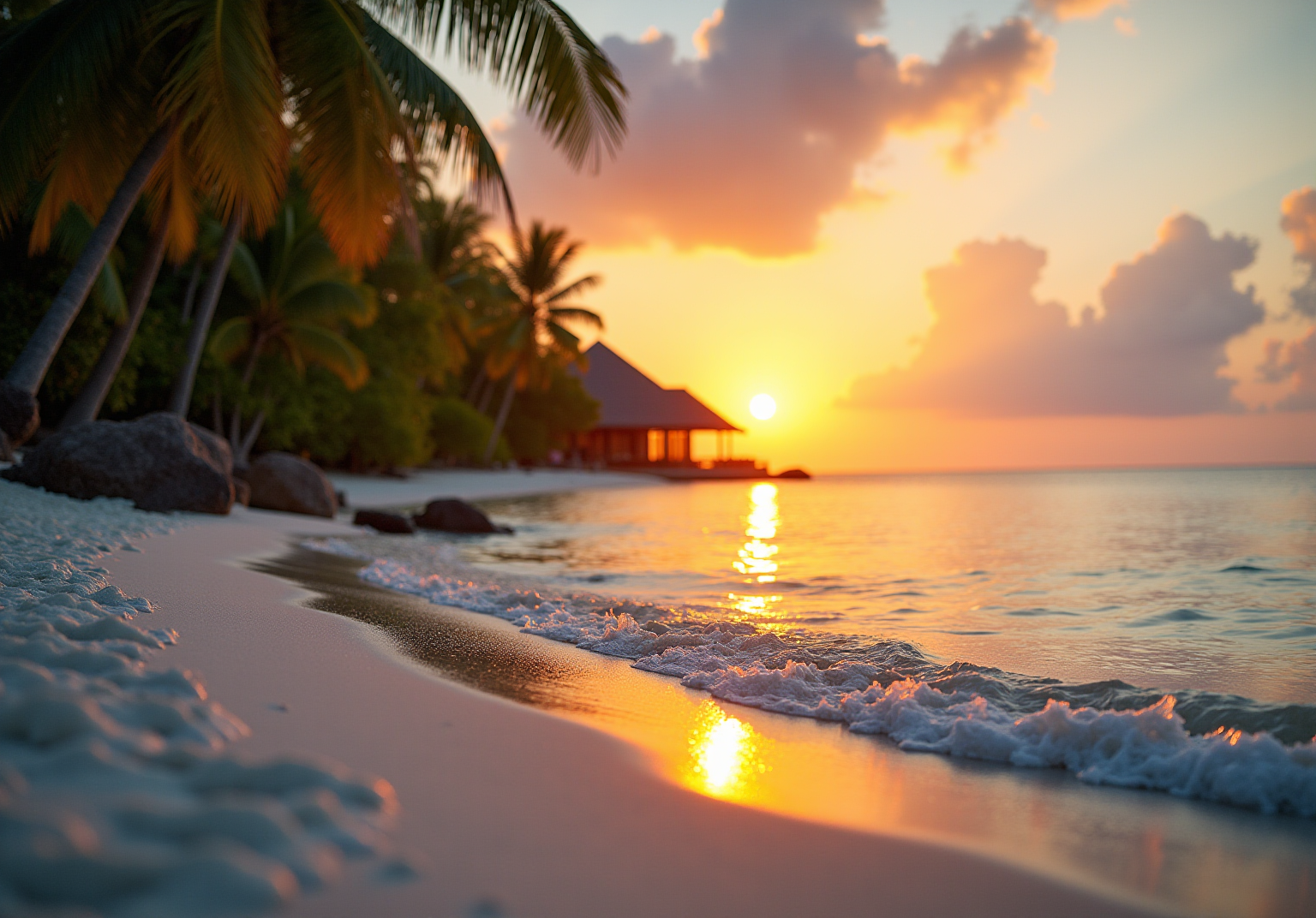 Romantic Maldives Sunset