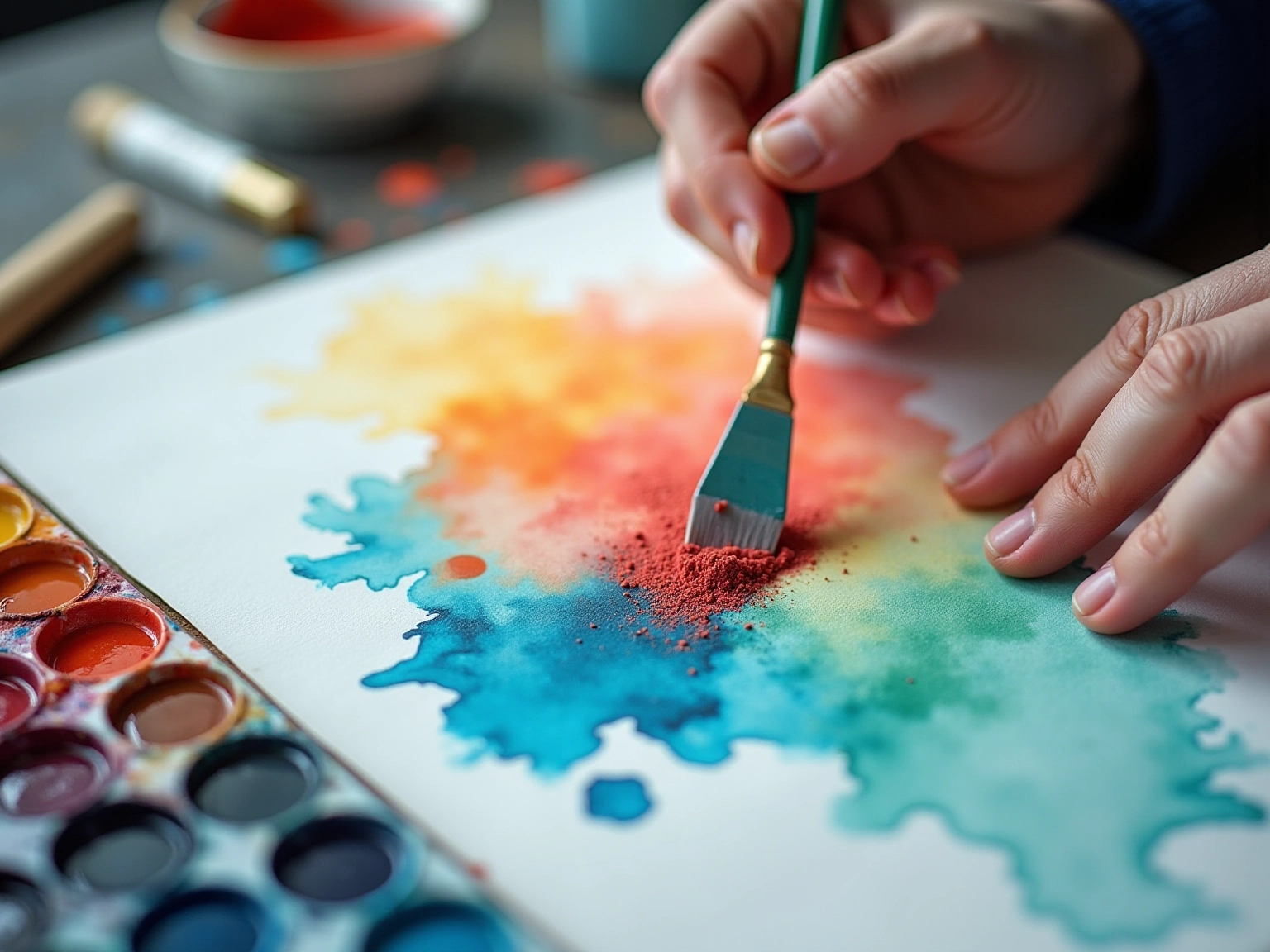 Capturing the Dry-On-Wet Watercolor Technique