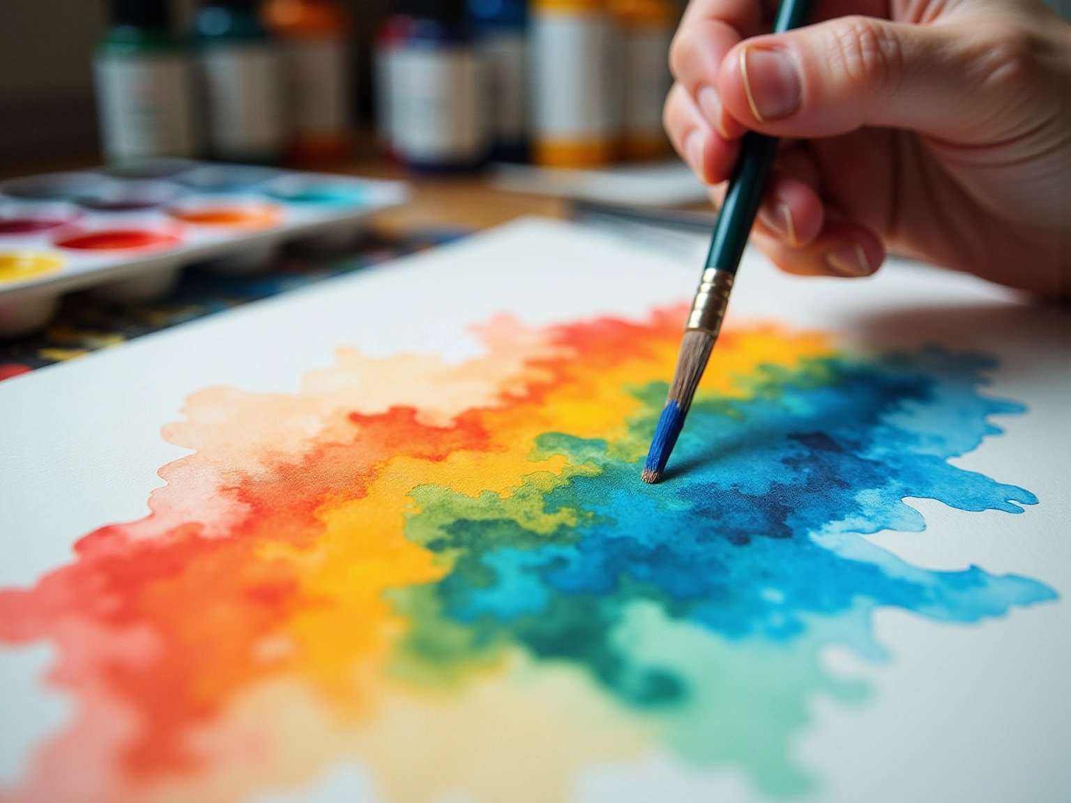 Capturing the Wet-on-Wet Painting Technique