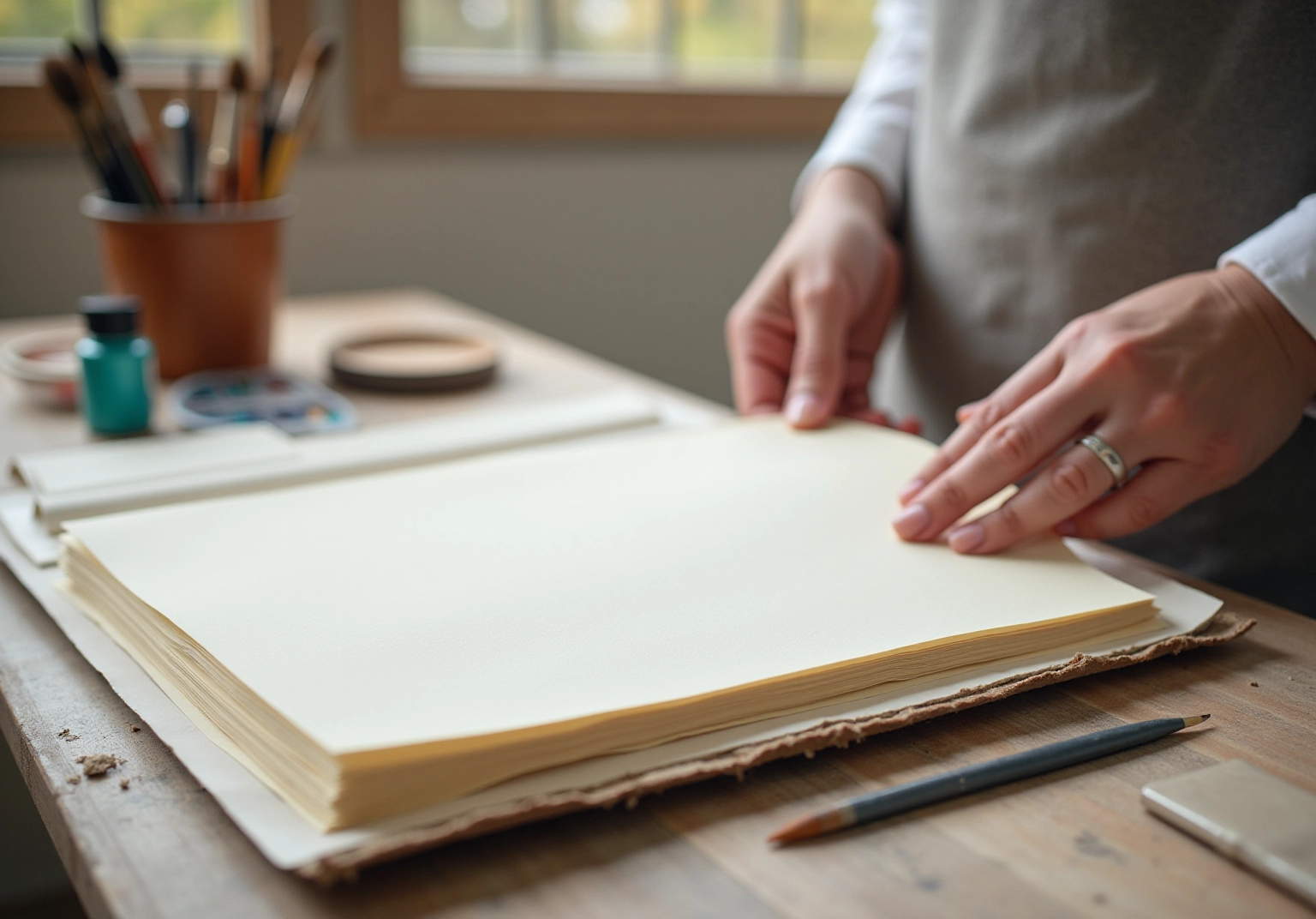 Caring for Watercolor Paper in an Artist's Workspace