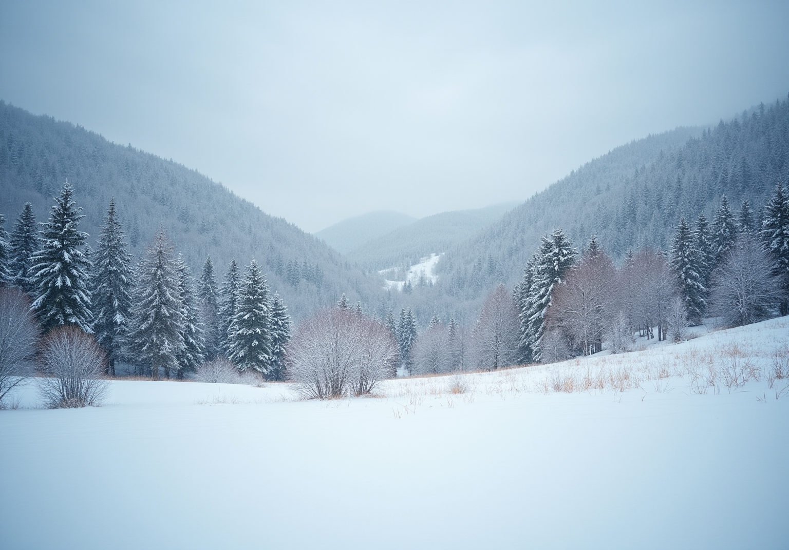 Serene Winter Wonderland Landscape