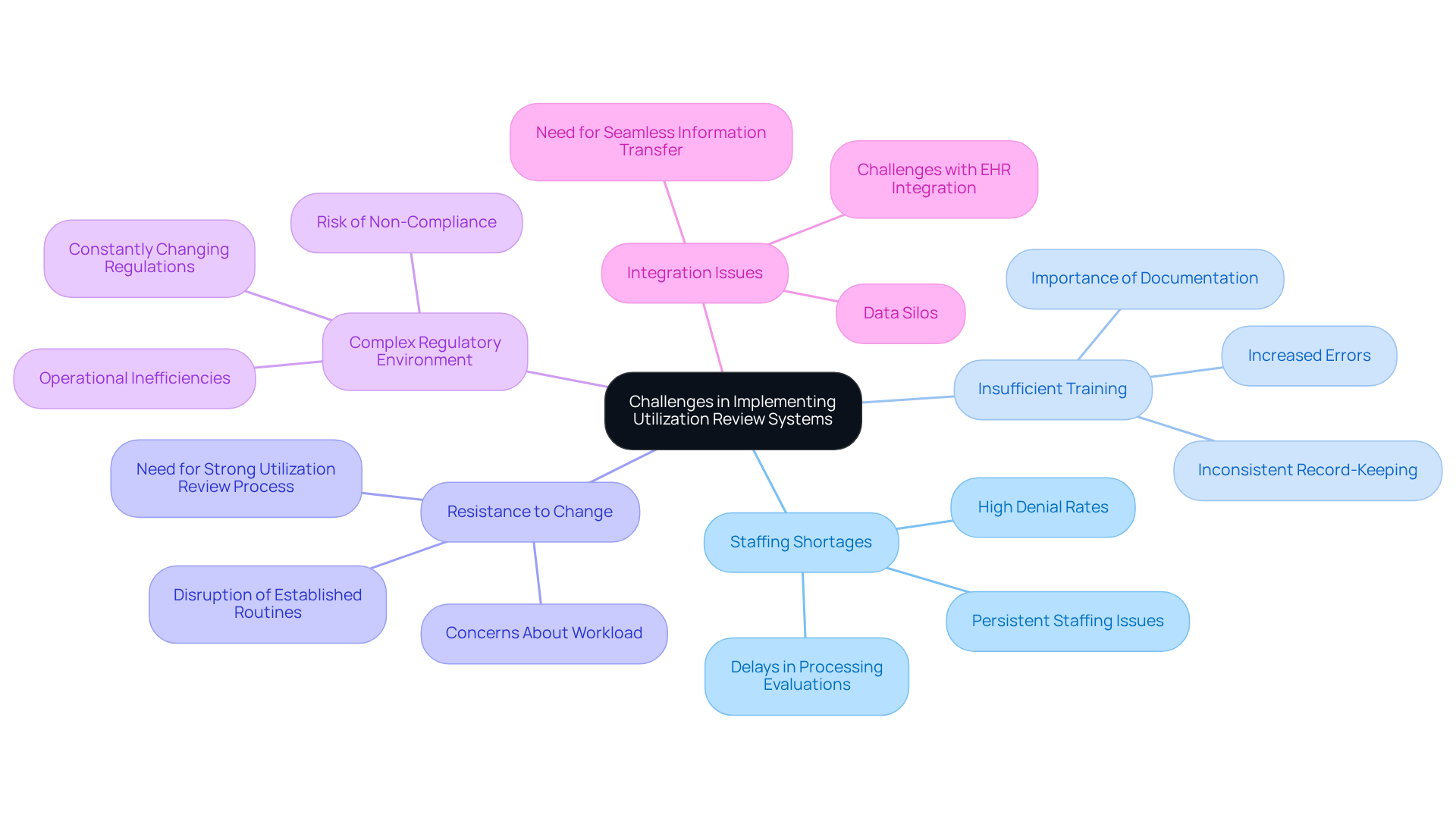The central node represents the overall theme, while each branch highlights a specific challenge. Follow the branches to explore the details and examples that illustrate each issue.