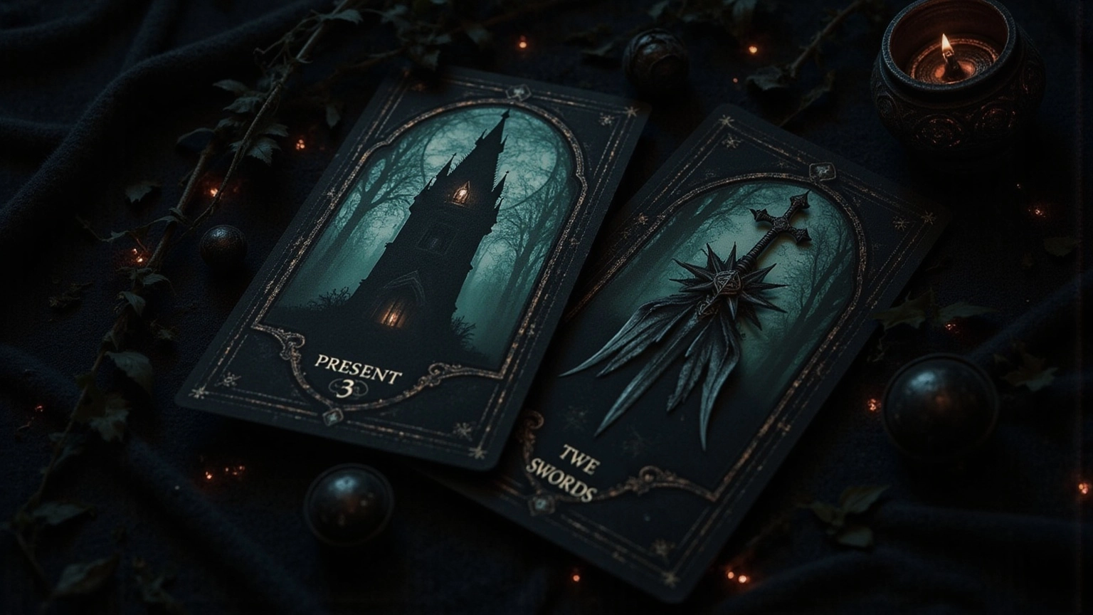 Celtic Cross Tarot Spread: The Tower and Two of Swords