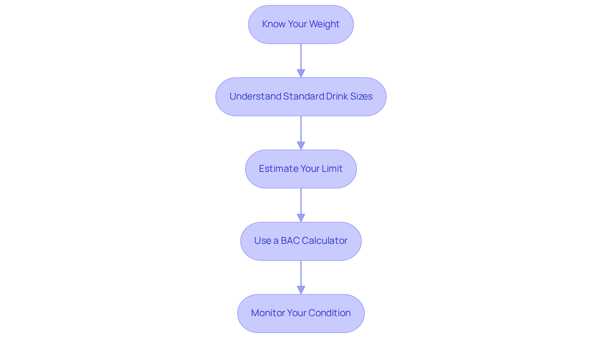 Each box represents a step you should take to ensure safe beer consumption while driving. Follow the arrows to understand the order and how each step leads to responsible drinking decisions.