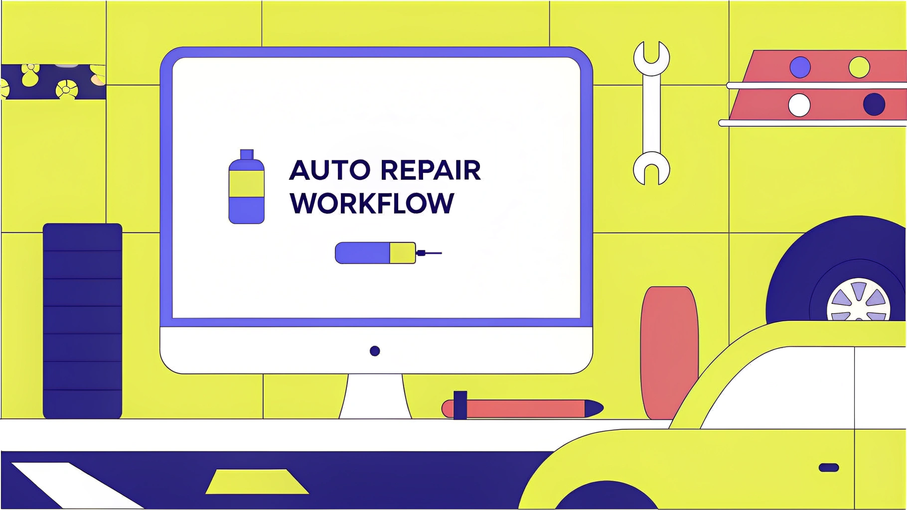 Engaging Visual Content in an Auto Repair Shop