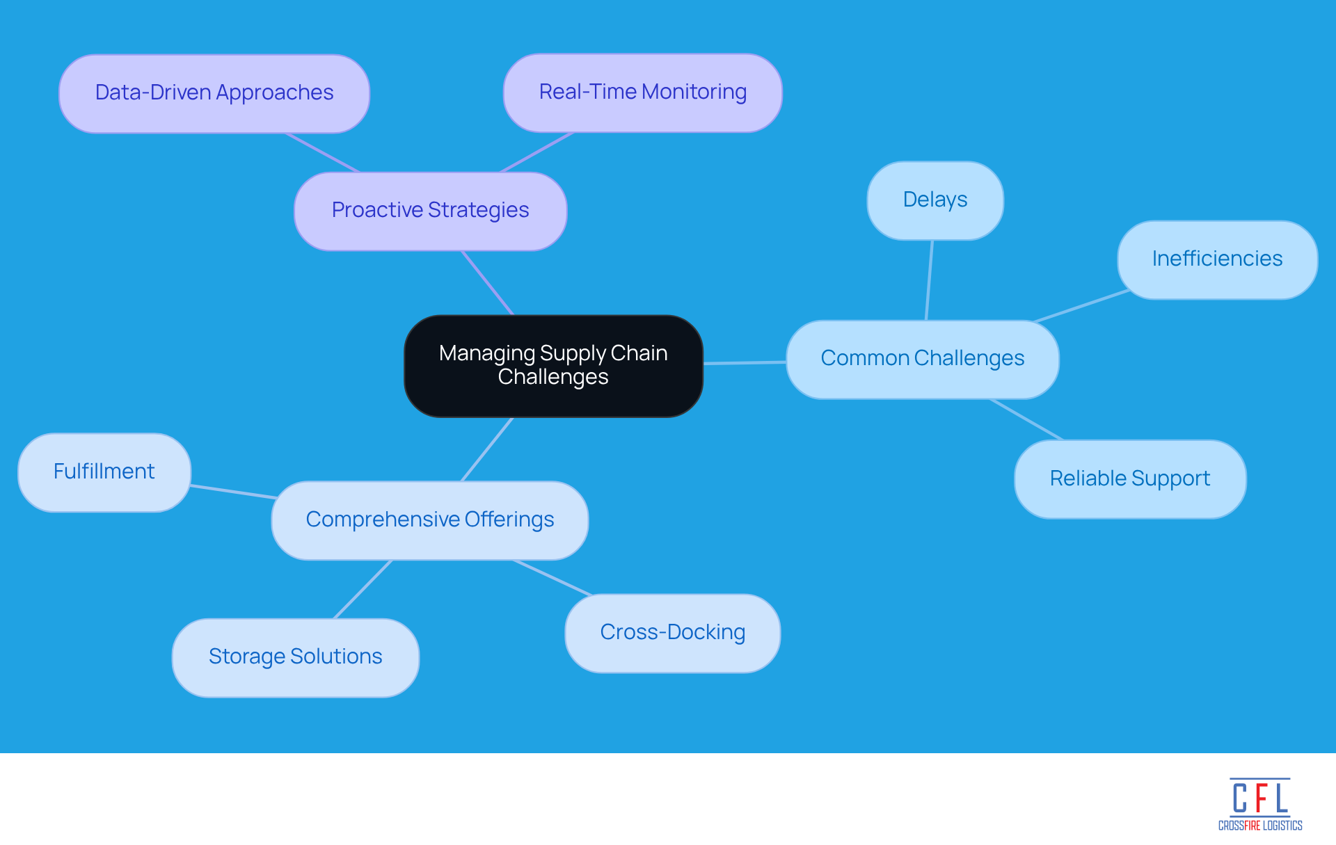 The central node represents the main theme, while the branches show the specific challenges, services, and strategies. Each color-coded branch helps you easily identify different aspects of the company's expertise. The central node represents the main theme, while the branches show the specific challenges, services, and strategies. Each color-coded branch helps you easily identify different aspects of the company's expertise.