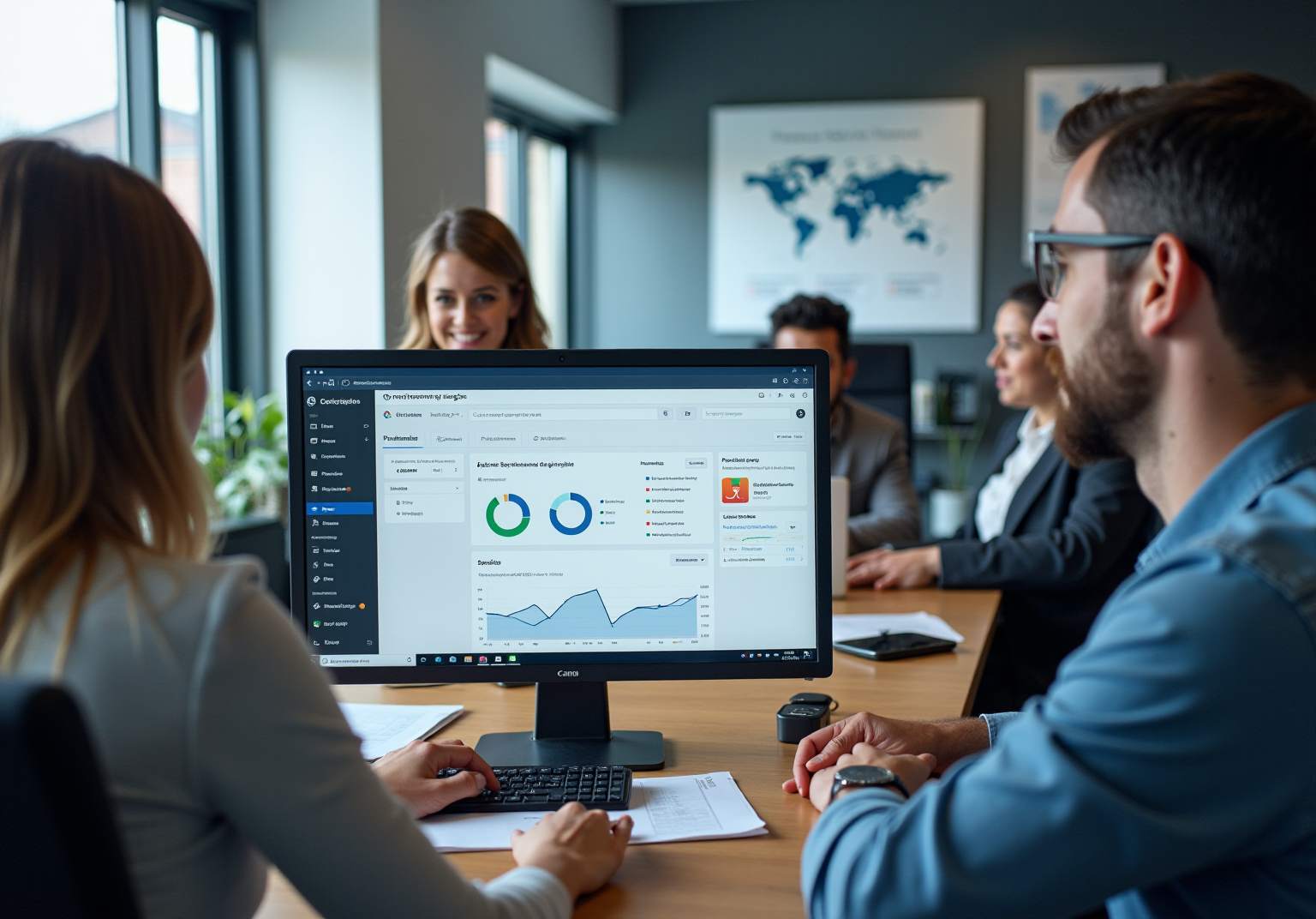 Analyzing Google Ads Performance in a Modern Office