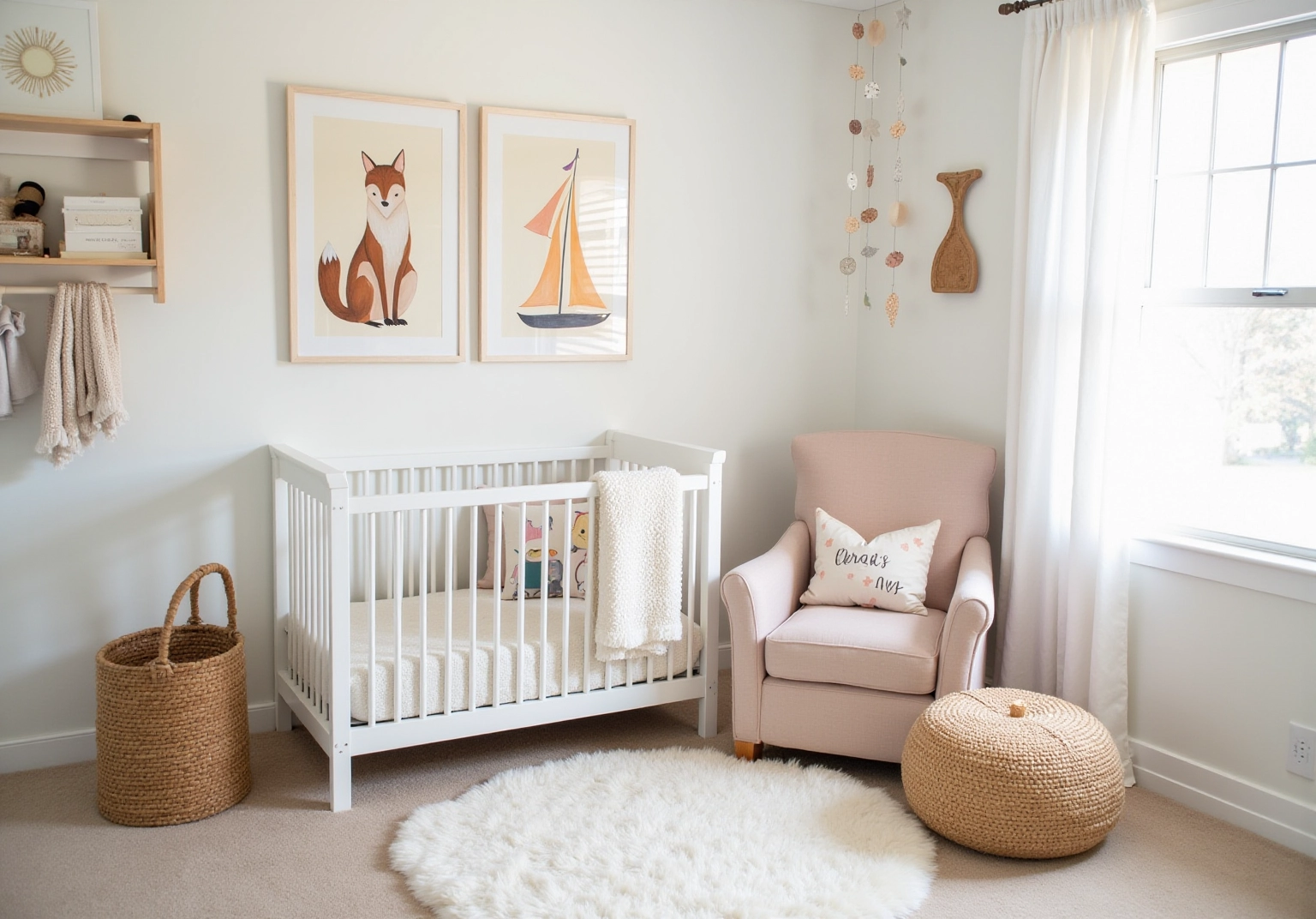 Cohesive Nursery Aesthetic with Themed Artwork
