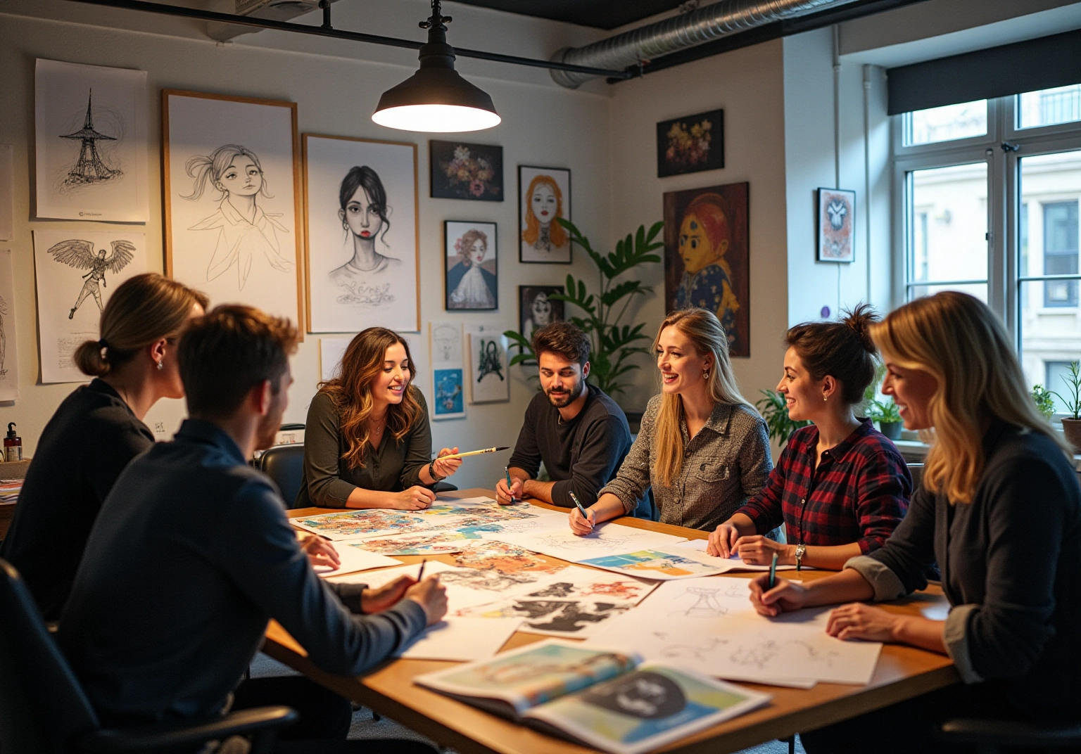 Collaboration at an Illustration Agency Collaboration at an Illustration Agency