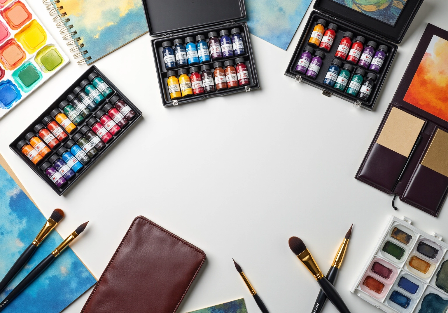 Comparative Display of Watercolor Kits Comparative Display of Watercolor Kits