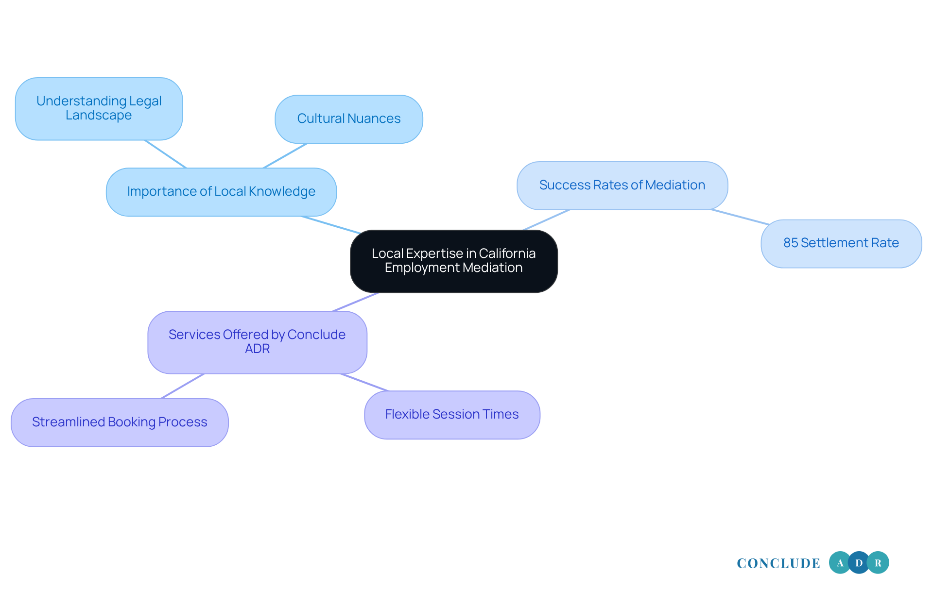 The central node represents the main topic, while branches show related ideas and details. Each color-coded branch helps you see how different aspects of local expertise contribute to effective mediation. The central node represents the main topic, while branches show related ideas and details. Each color-coded branch helps you see how different aspects of local expertise contribute to effective mediation.